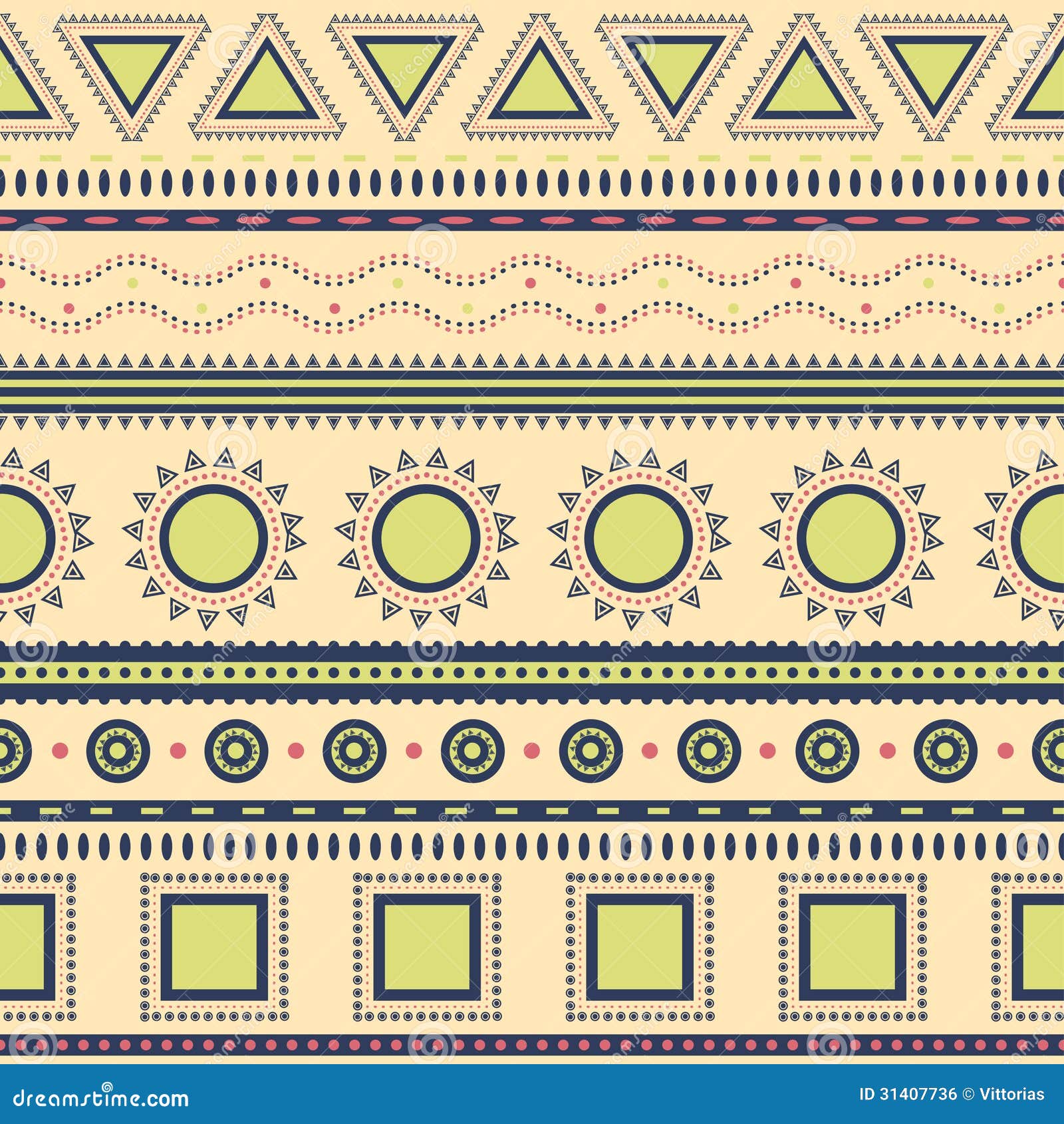 Aztec seamless pattern. stock vector. Illustration of line - 31407736