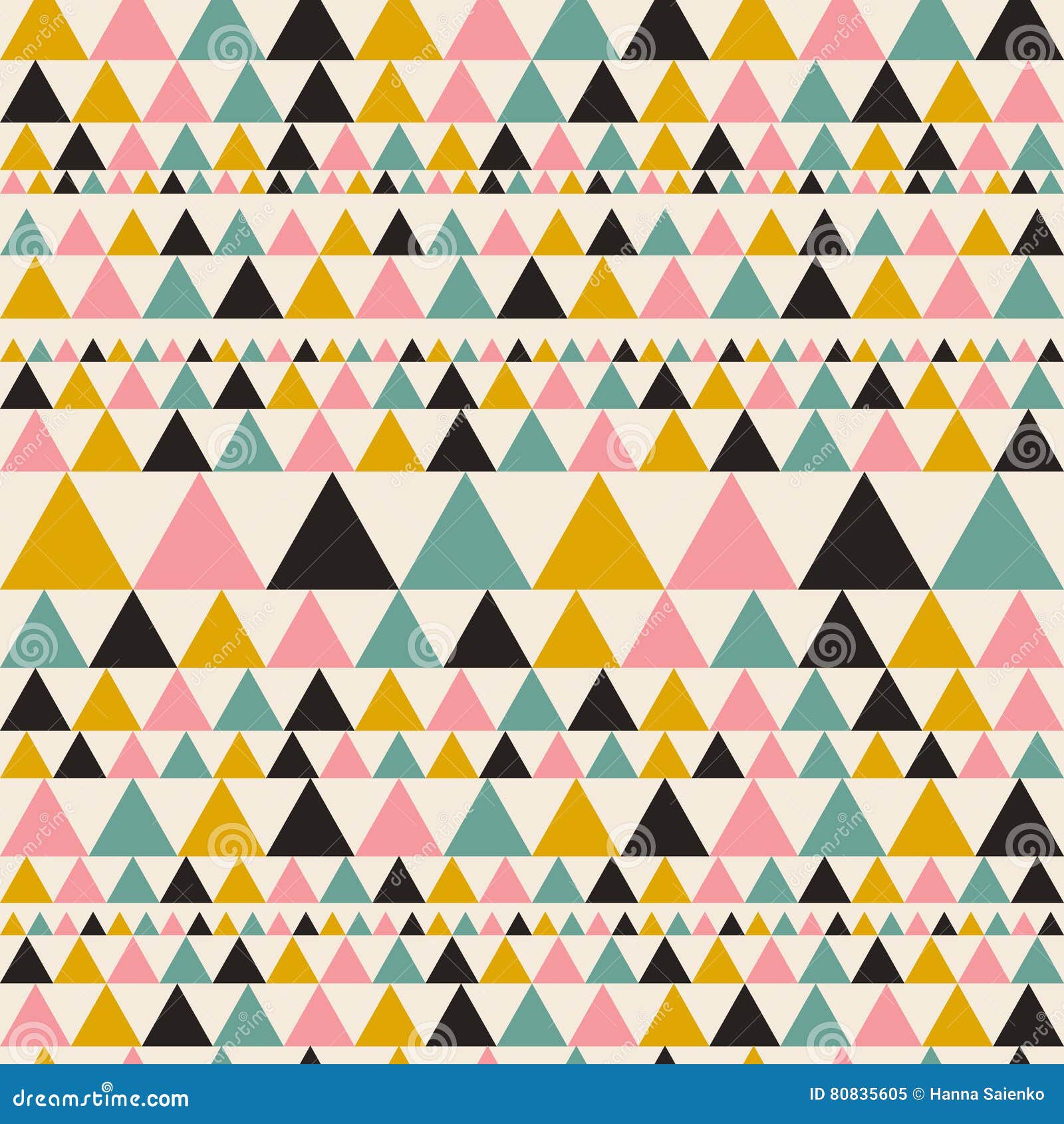 Aztec Seamless Pattern with Triangles. Ethnic Abstract Geometric ...