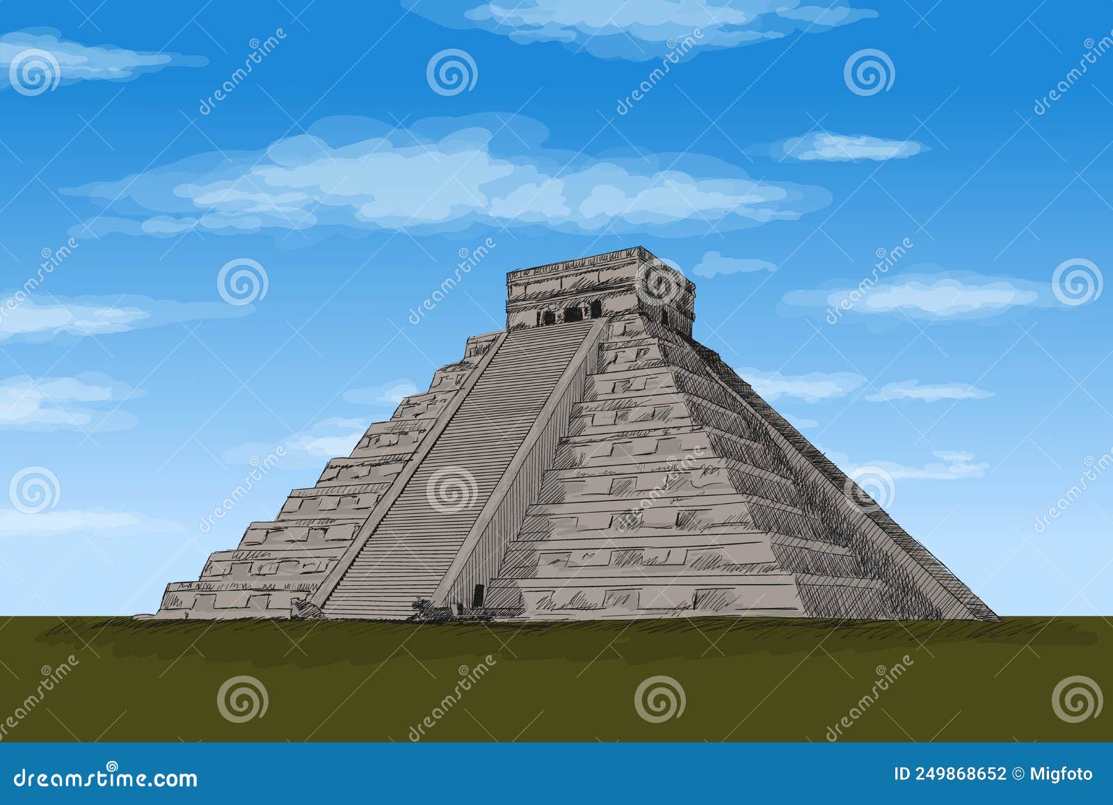 Aztec Stone Wall Texture For Backgrounds And Designs. Stock Photography ...