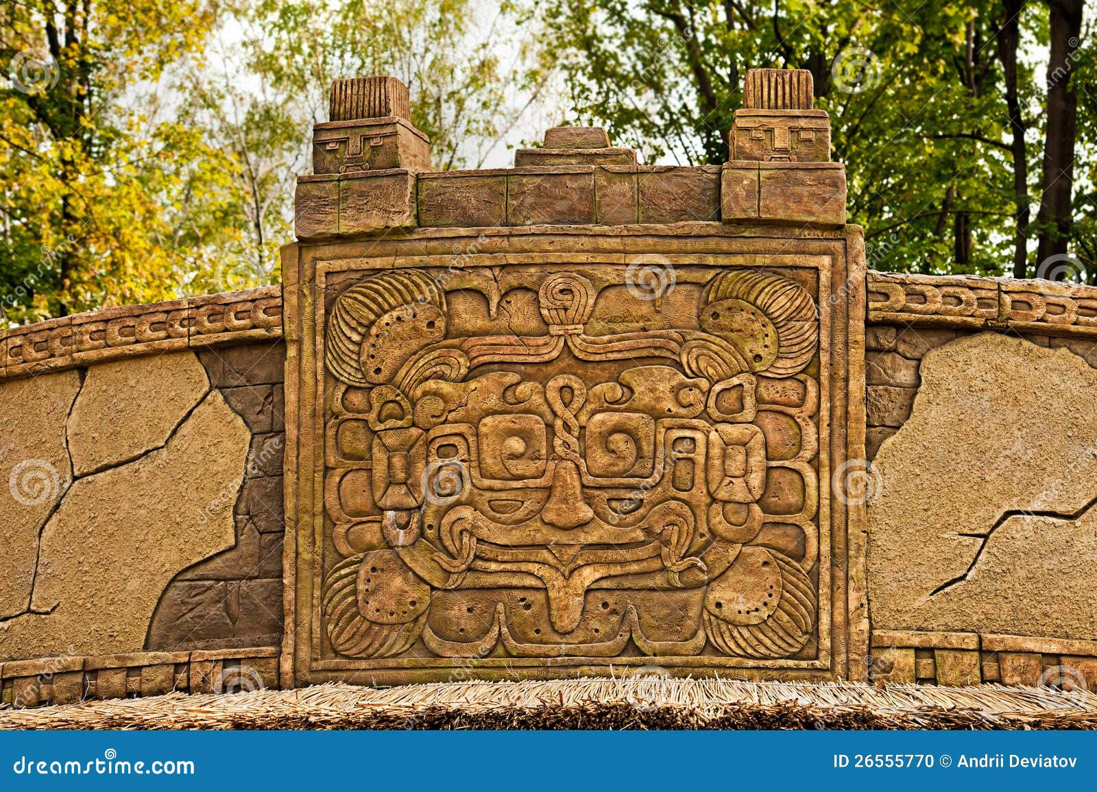 Aztec Style Wall Decoration Stock Photo - Image: 26555770