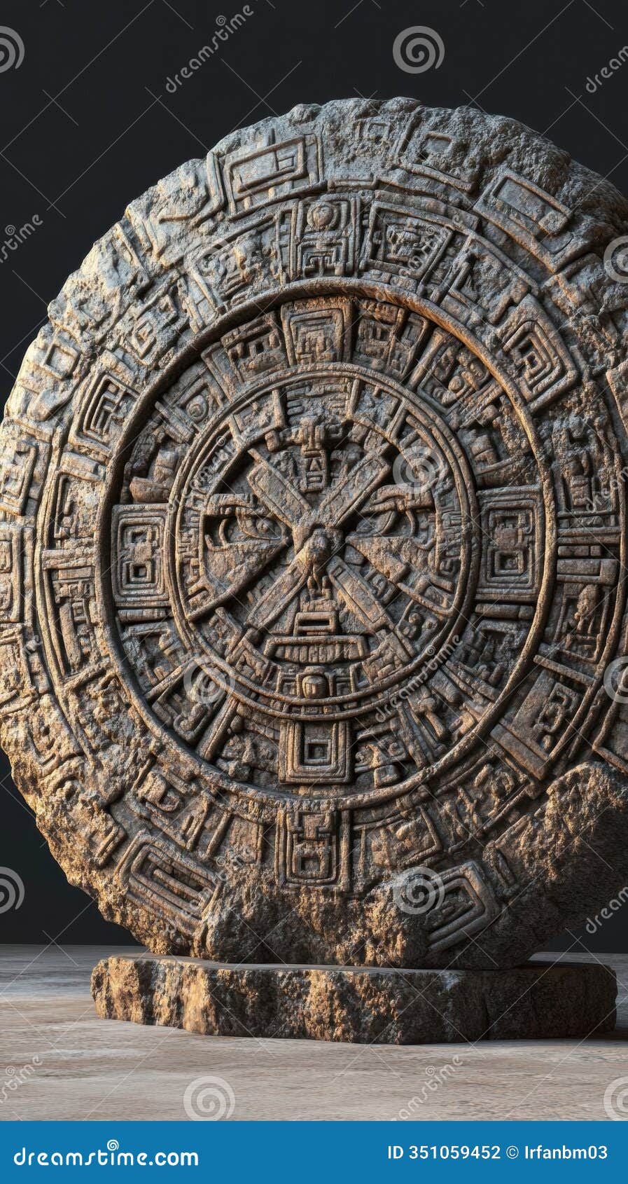 The Aztec Sun Stone, a Symbol of Time and Creation Stock Photo - Image ...