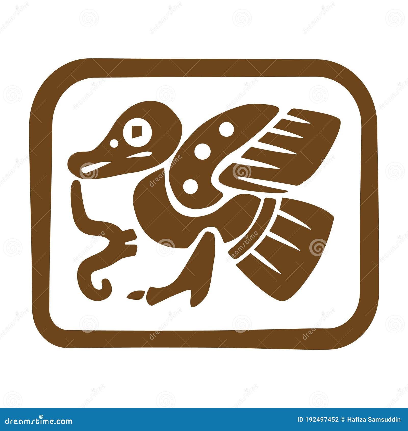 Aztec Symbol Design. Vector Illustration Decorative Design Stock Vector ...