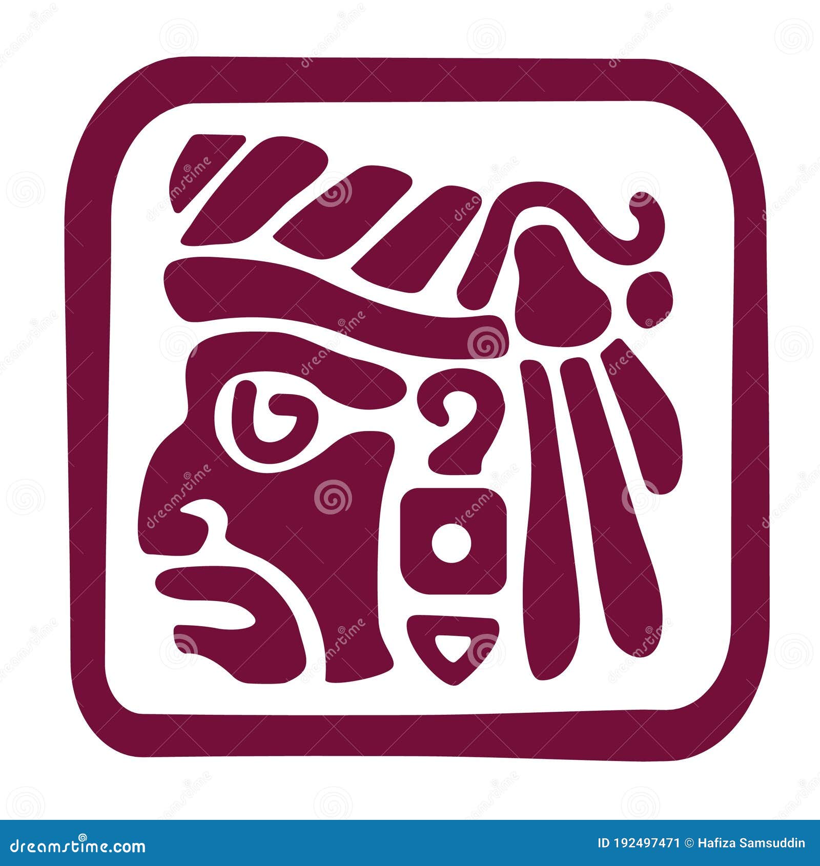 Aztec Symbol Design. Vector Illustration Decorative Design Stock Vector ...