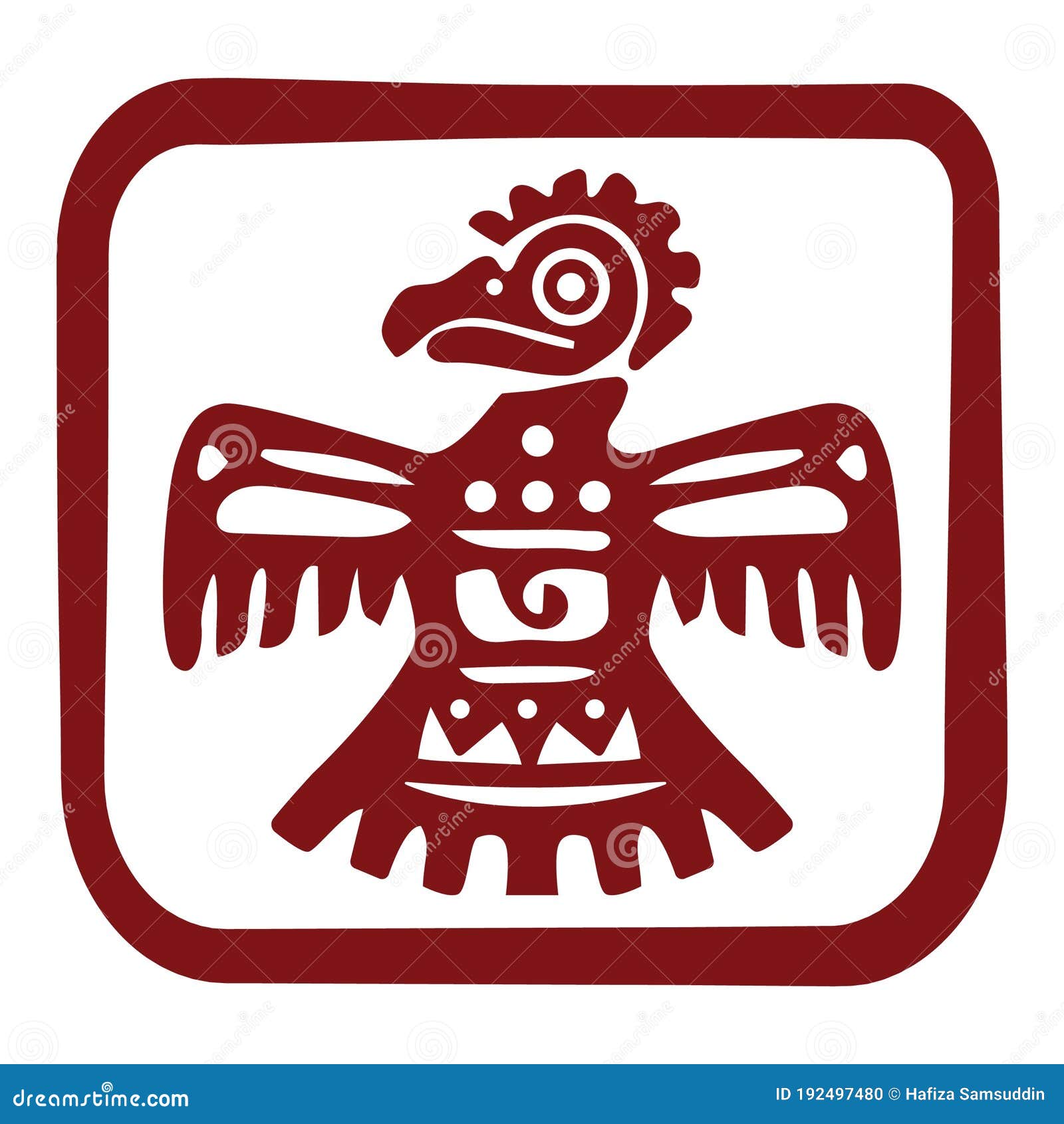 Aztec Symbol Design. Vector Illustration Decorative Design Stock Vector ...