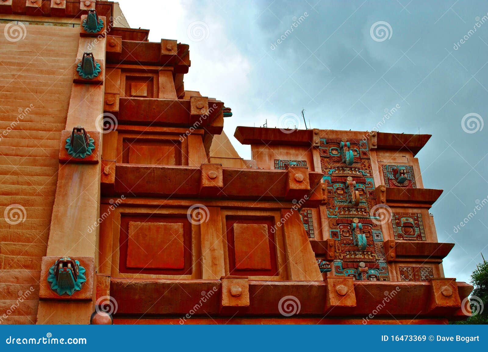 Aztec Temple stock image. Image of aztec, clouds, religious - 16473369