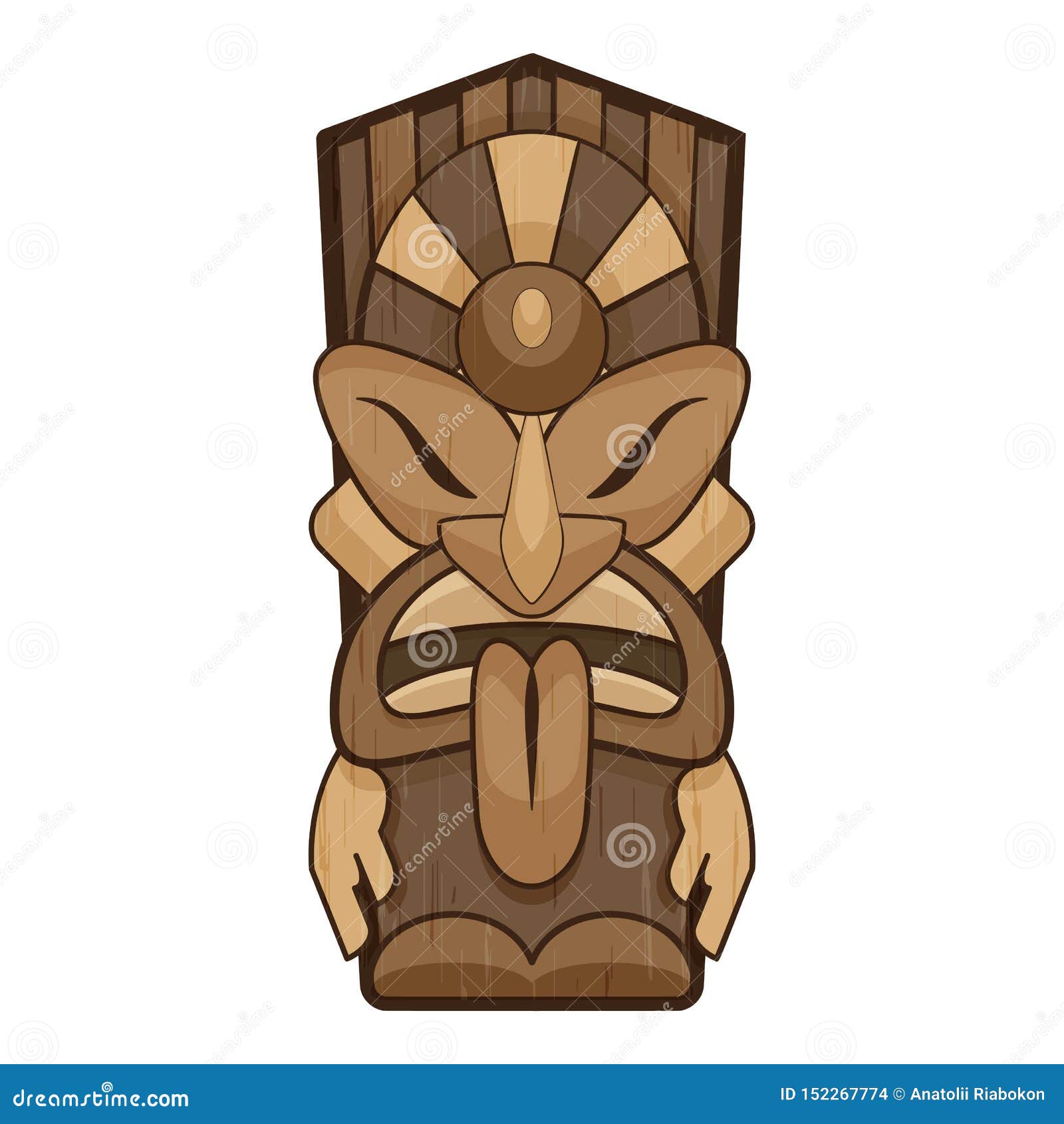 Aztec Tiki Idol Icon, Cartoon Style Stock Vector - Illustration of ...