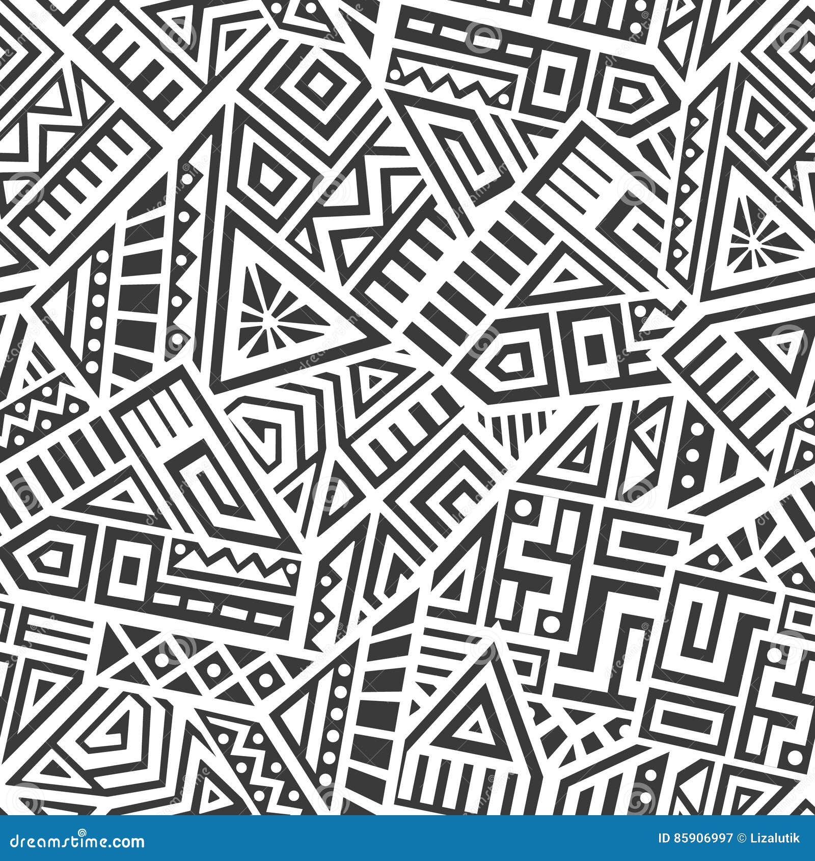 Aztec Vector Seamless Pattern Stock Vector - Illustration of ethnic ...
