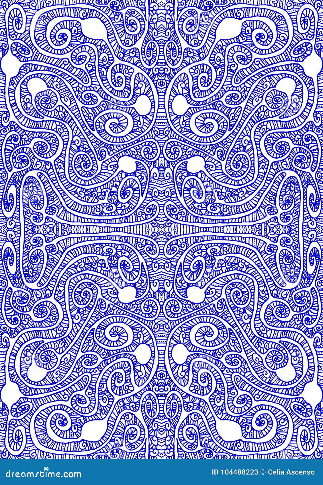 Aztec Water Labyrinth Seamless Pattern Stock Illustration ...