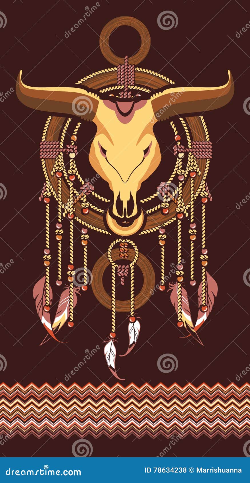 Azteca Dreamcatcher ilustración del vector. Ilustración de saludo ...