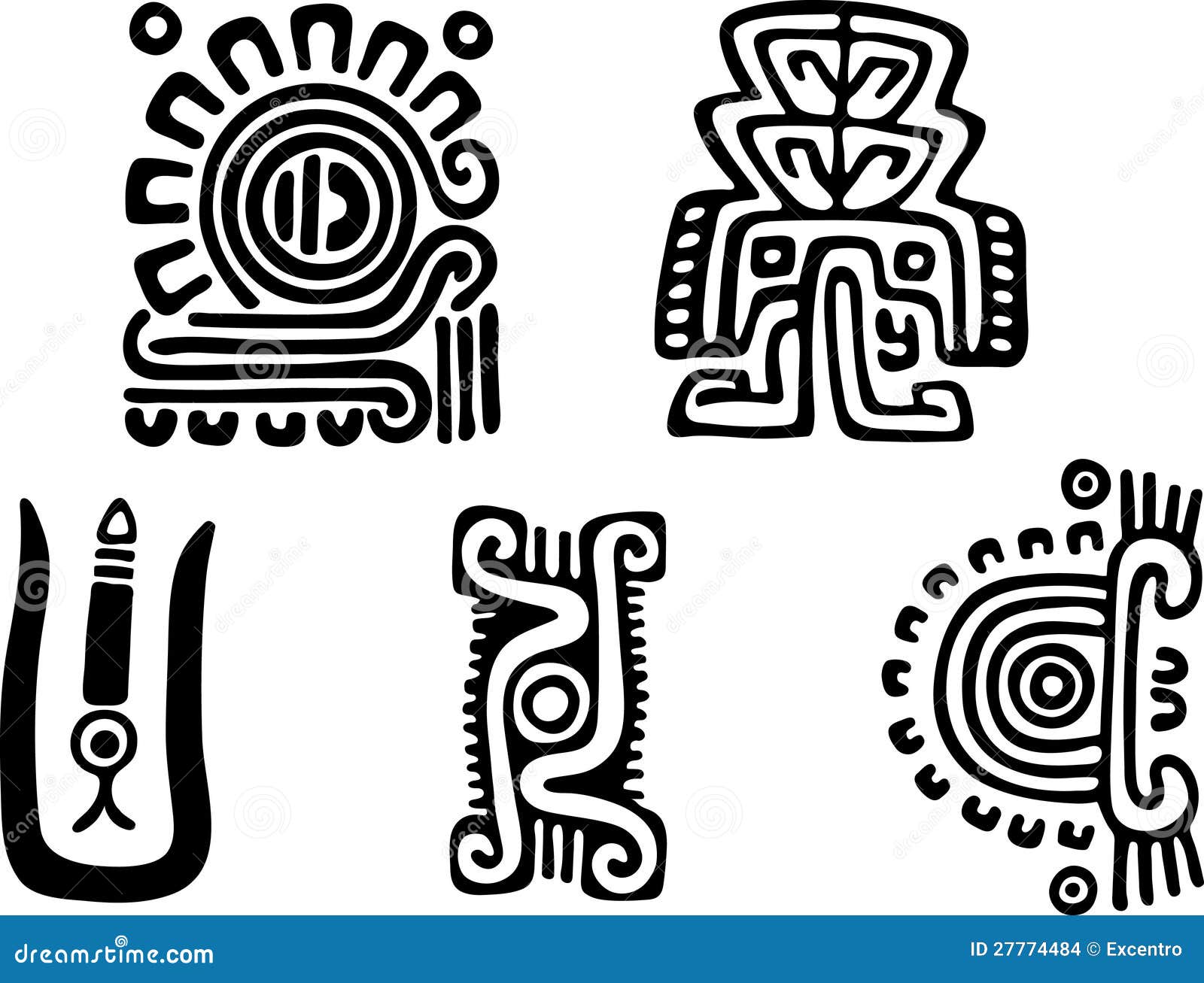 Aztecas ilustración del vector. Ilustración de imagen - 27774484