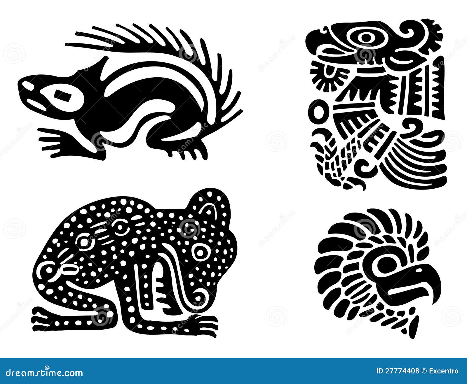 Aztecy ilustracja wektor. Ilustracja złożonej z znak - 27774408