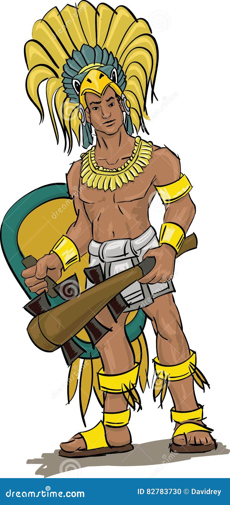 Azteke-Eagle-Krieger Oder -ritter Vektor Abbildung - Illustration von ...