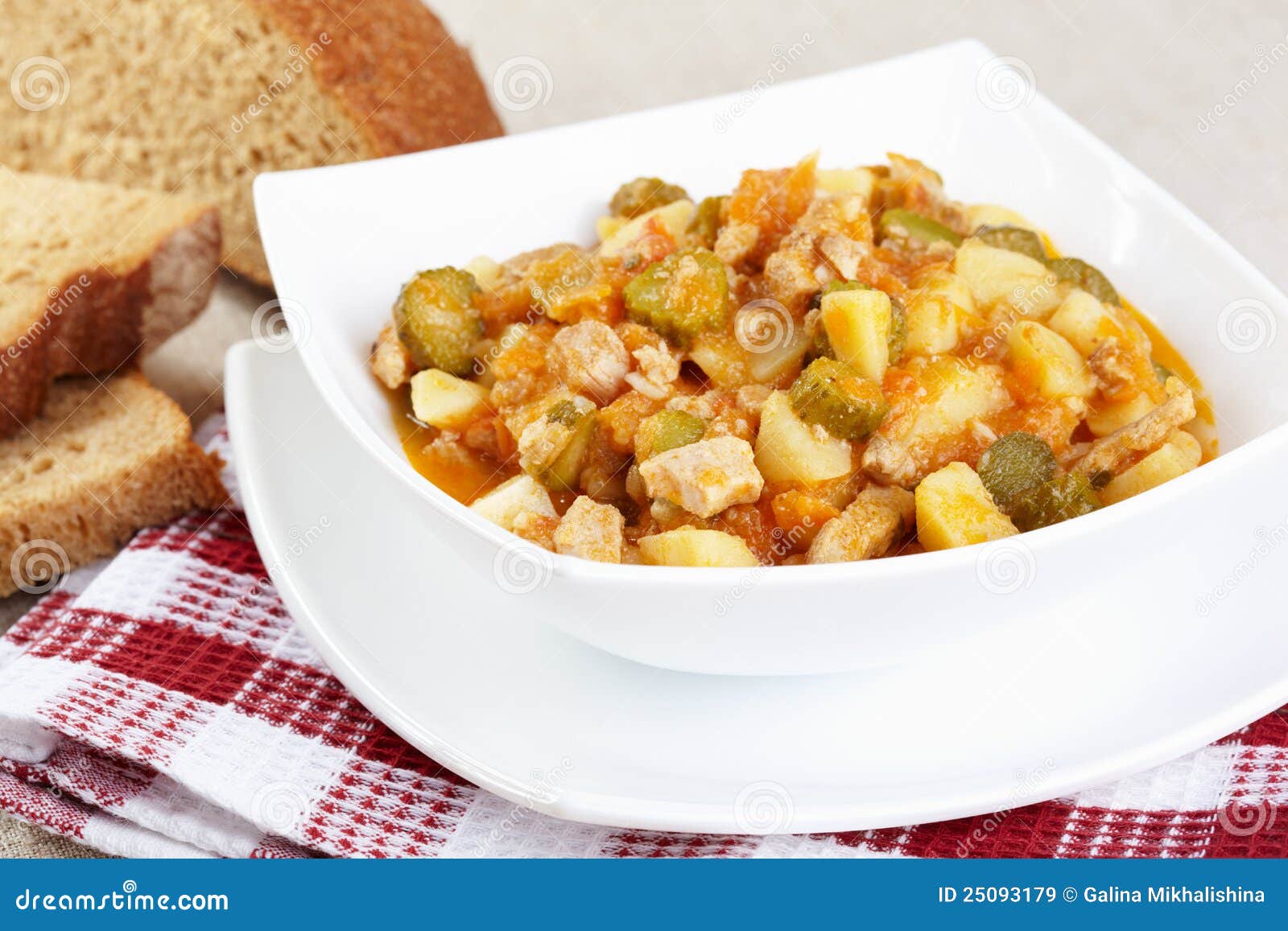 Azu stock image. Image of dish, vegetable, bread, table - 25093179