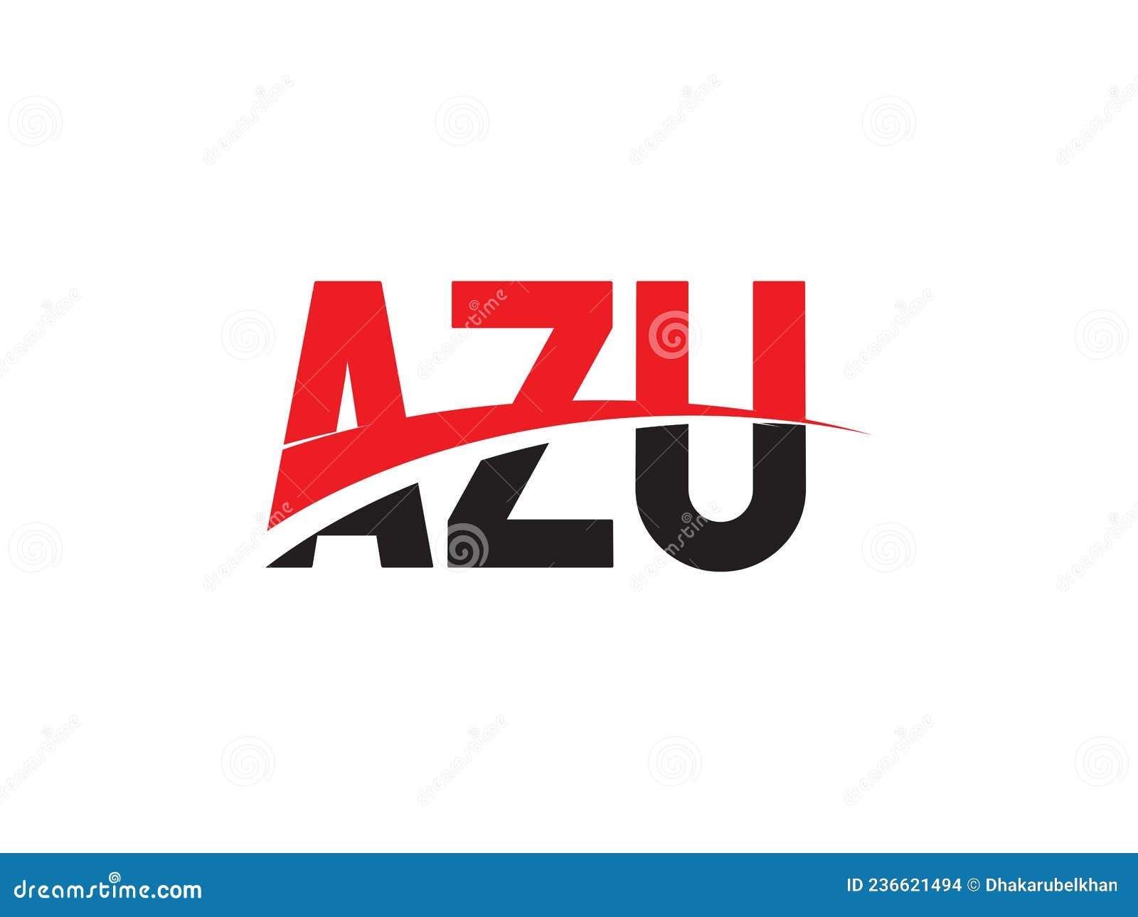 AZU Letter Initial Logo Design Vector Illustration Stock Vector ...