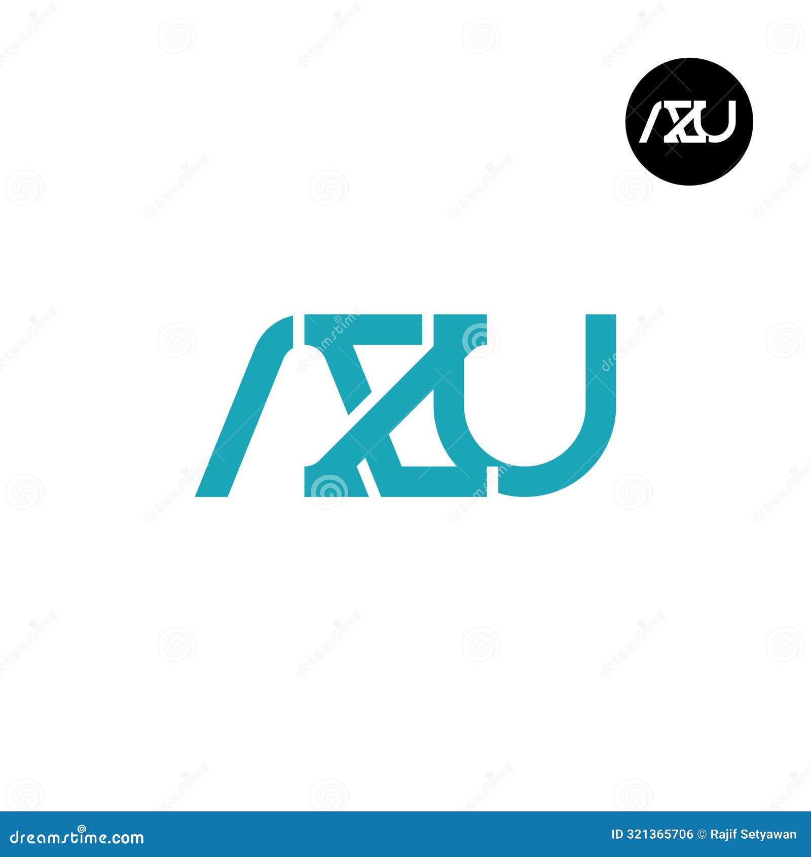 AZU Logo Letter Monogram Design Stock Vector - Illustration of letter ...