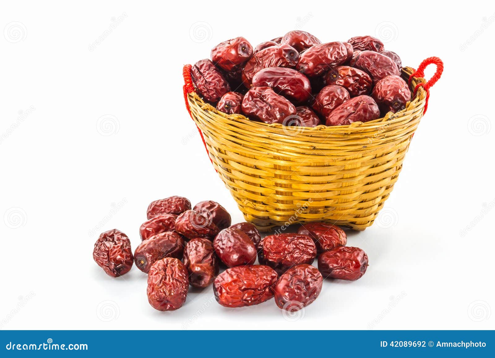 Azufaifa China Roja Secada En Cesta Foto de archivo - Imagen de rojo ...