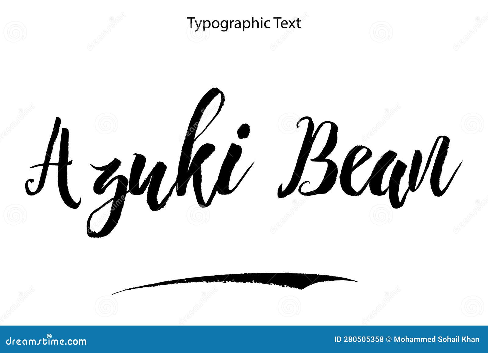 Azuki Bean Typography Lettering Text Vector Design Quote Stock Vector ...