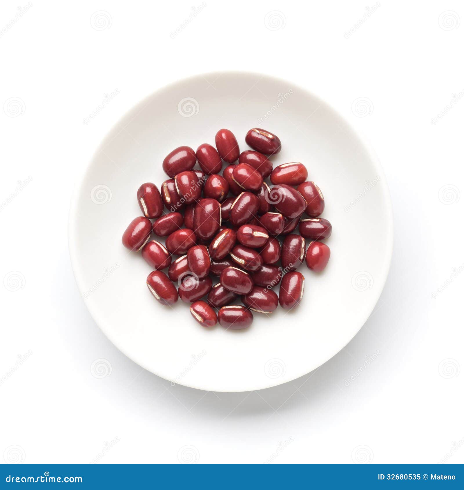 Azuki bean stock image. Image of plate, aduki, white - 32680535