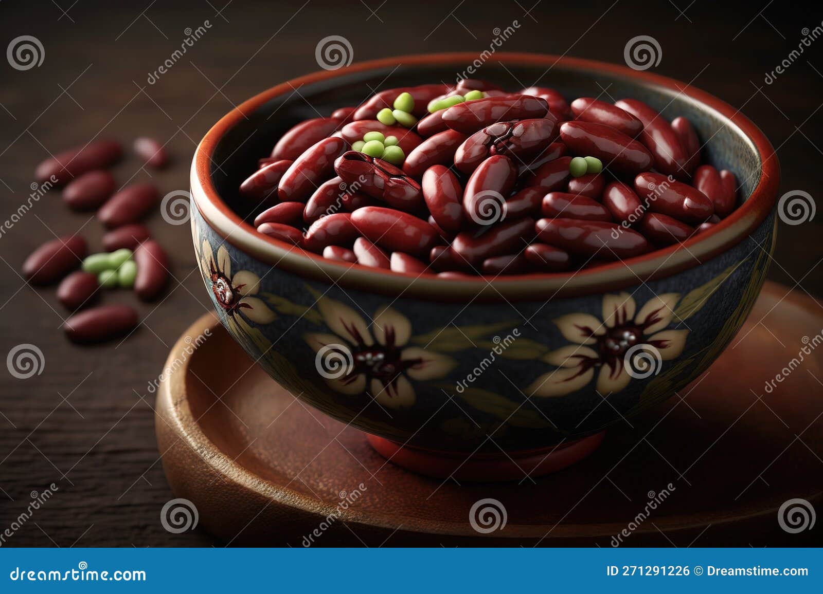 Azuki Japan Red Beans in a Bowl, AI Generated Stock Illustration ...