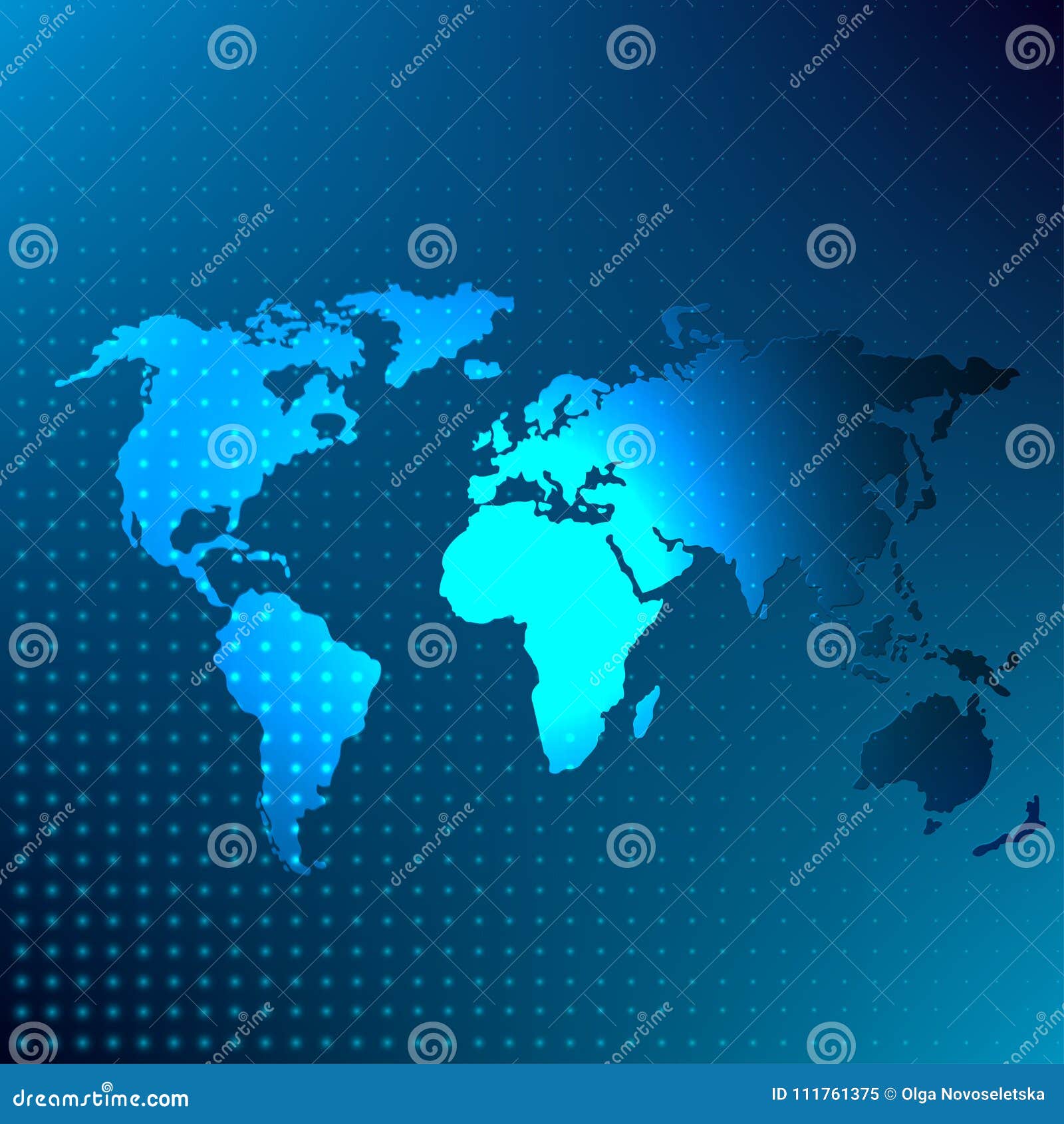 Azul Abstracto Del Mapa Del Mundo Ilustración del Vector - Ilustración ...