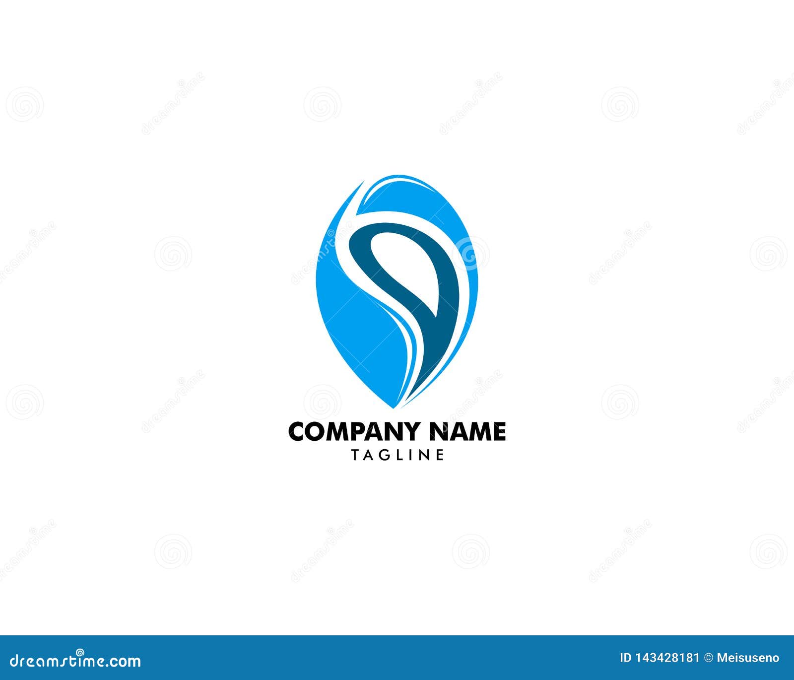 Azul Abstracto Logo Design Template Del Vector Ilustración del Vector ...