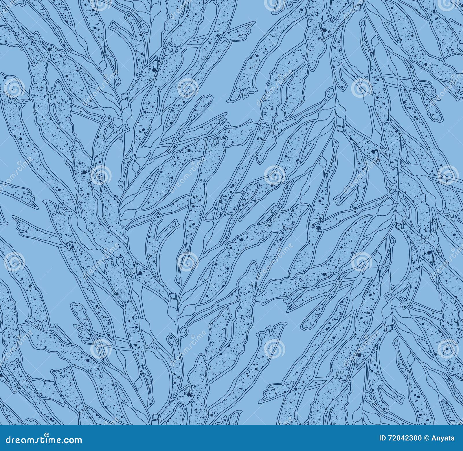 Azul Da Alga Da Alga Com Textura Azul Ilustração do Vetor - Ilustração ...