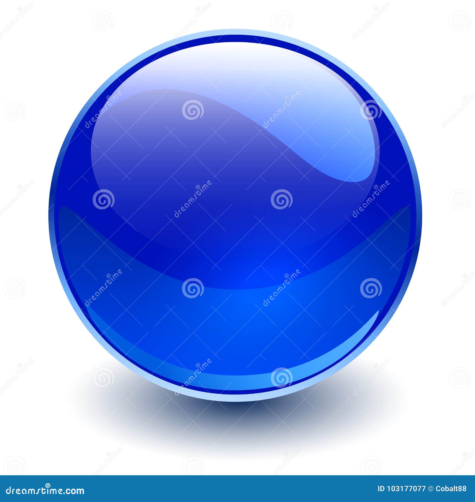 Azul De Cristal De La Esfera Ilustración del Vector - Ilustración de ...