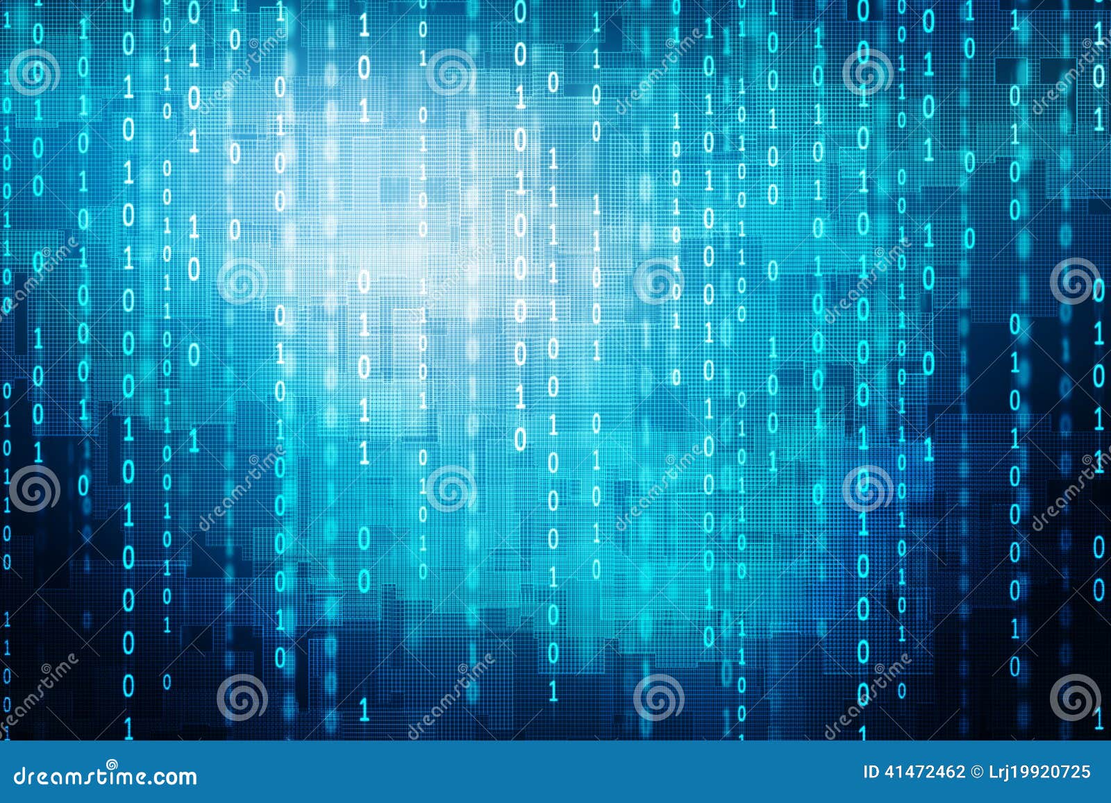 Azul del código binario stock de ilustración. Ilustración de datos ...
