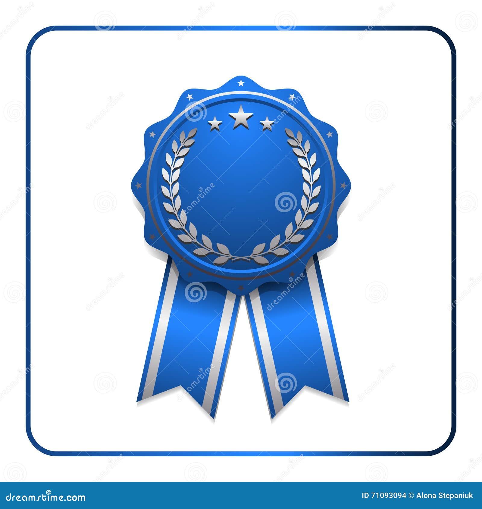 Azul 2 Del Icono Del Premio De La Cinta Ilustración del Vector ...