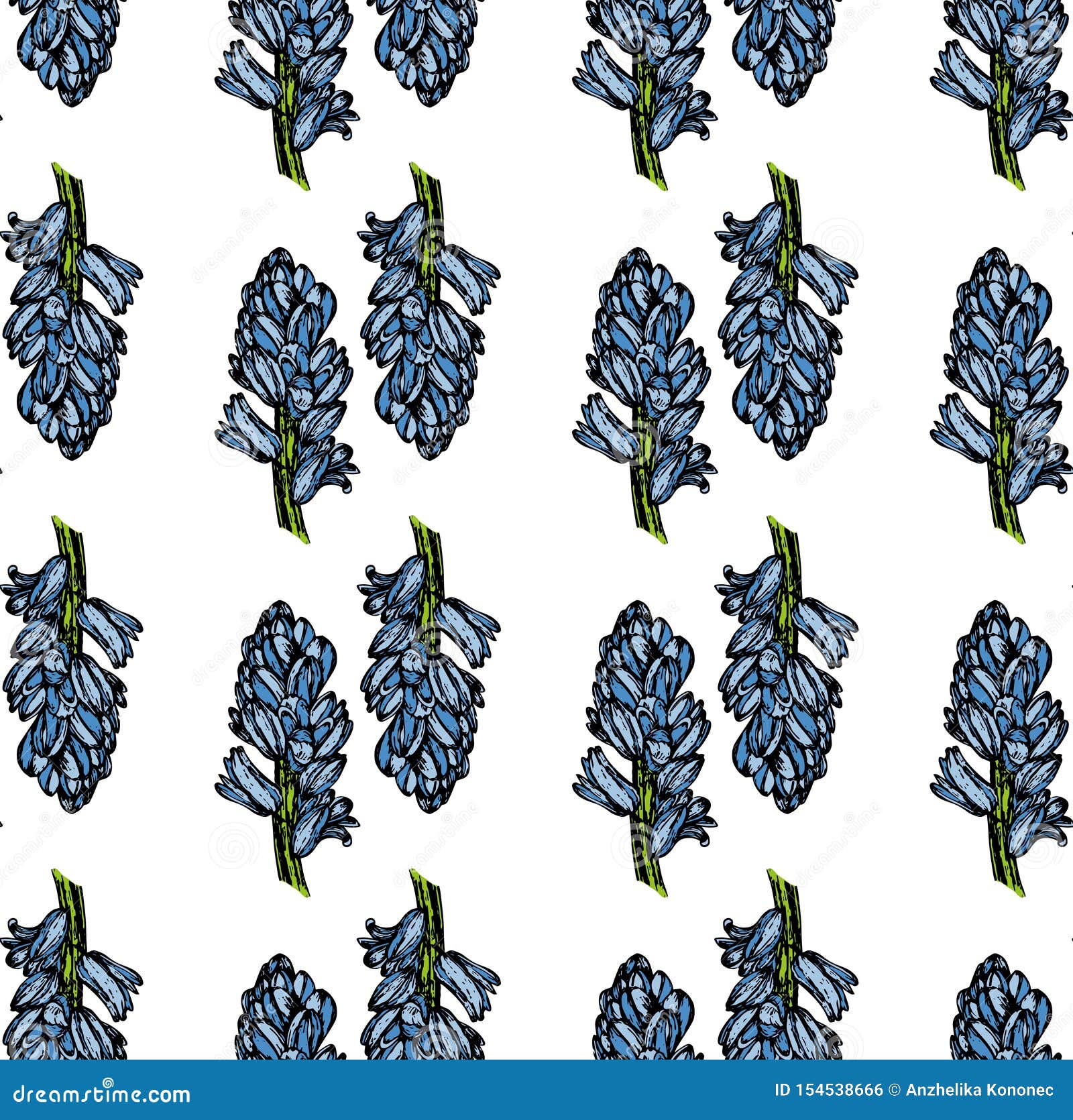 Azul Del Jacinto Del Modelo Ilustración del Vector - Ilustración de ...