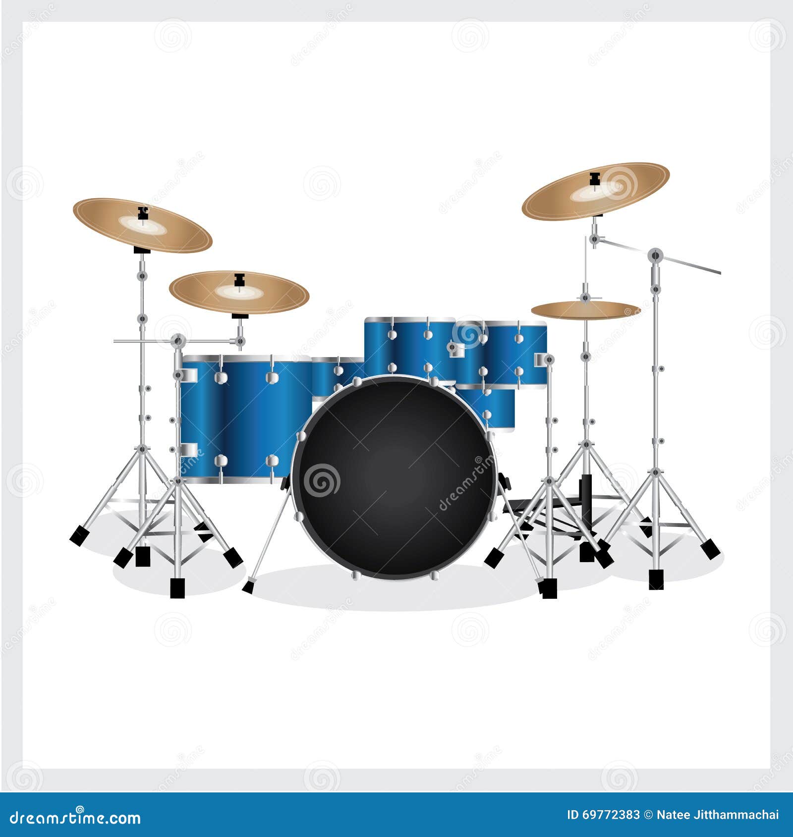 Azul Determinado Del Tambor Del Ejemplo Del Vector Ilustración del ...