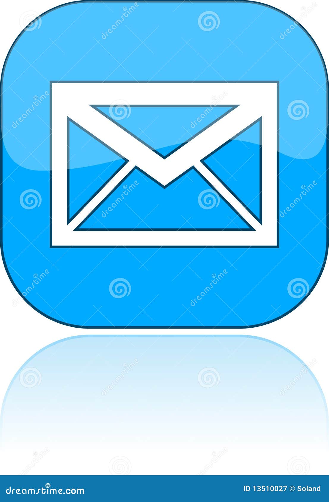 Azul Do Email Do ícone, Ilustração Ilustração do Vetor - Ilustração de ...