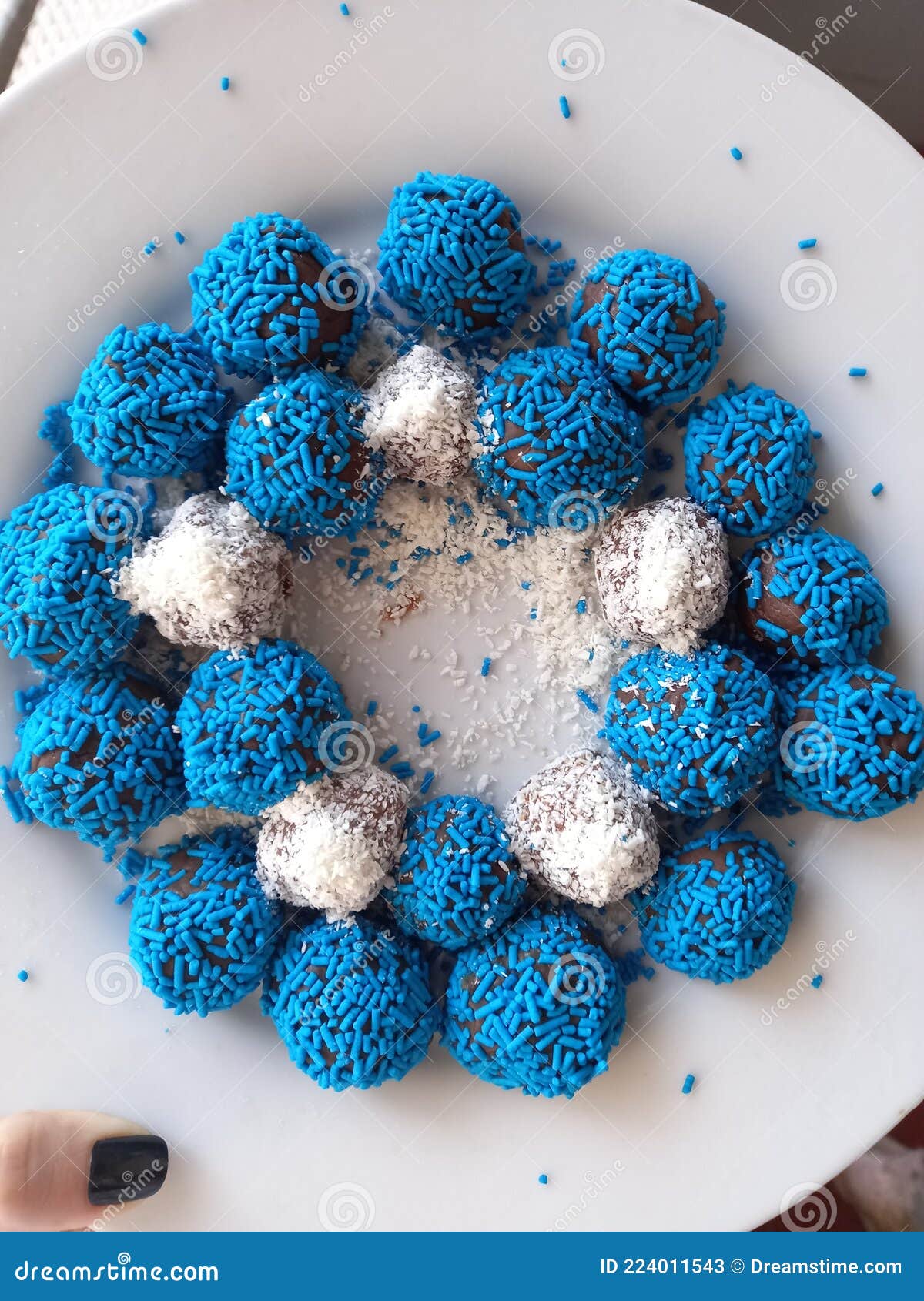 Azul Y Chocolate Cocina Y Postres Dulce Imagen de archivo - Imagen de ...