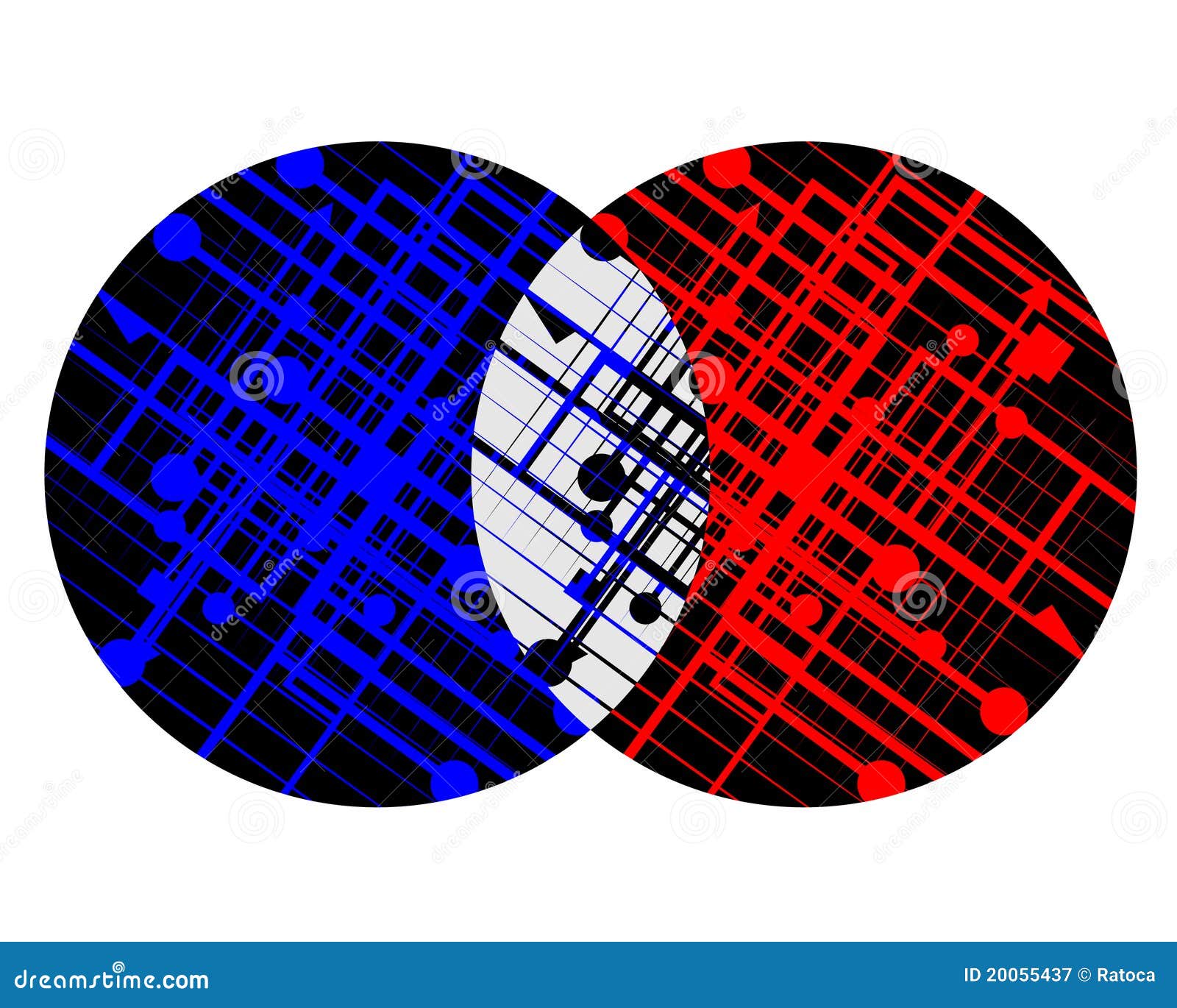 Azul y rojo ilustración del vector. Ilustración de muestra - 20055437