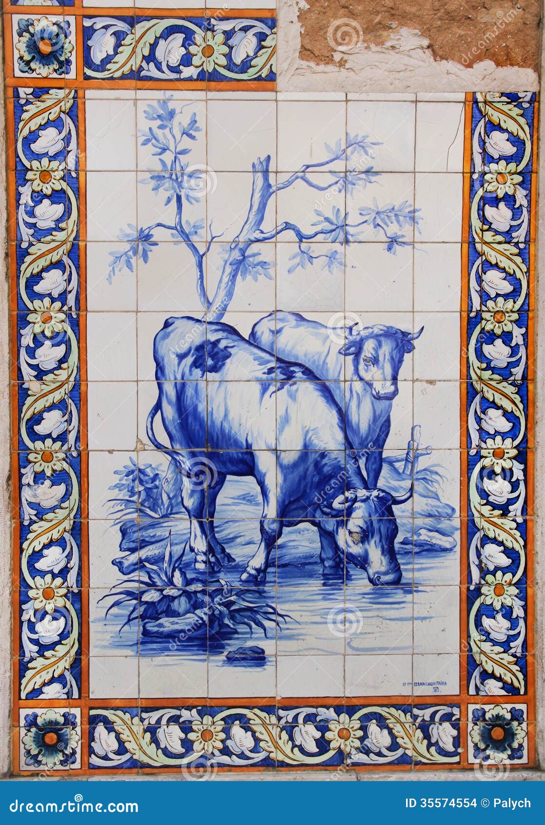 Azulejo foto de archivo. Imagen de portugal, azulejos - 35574554
