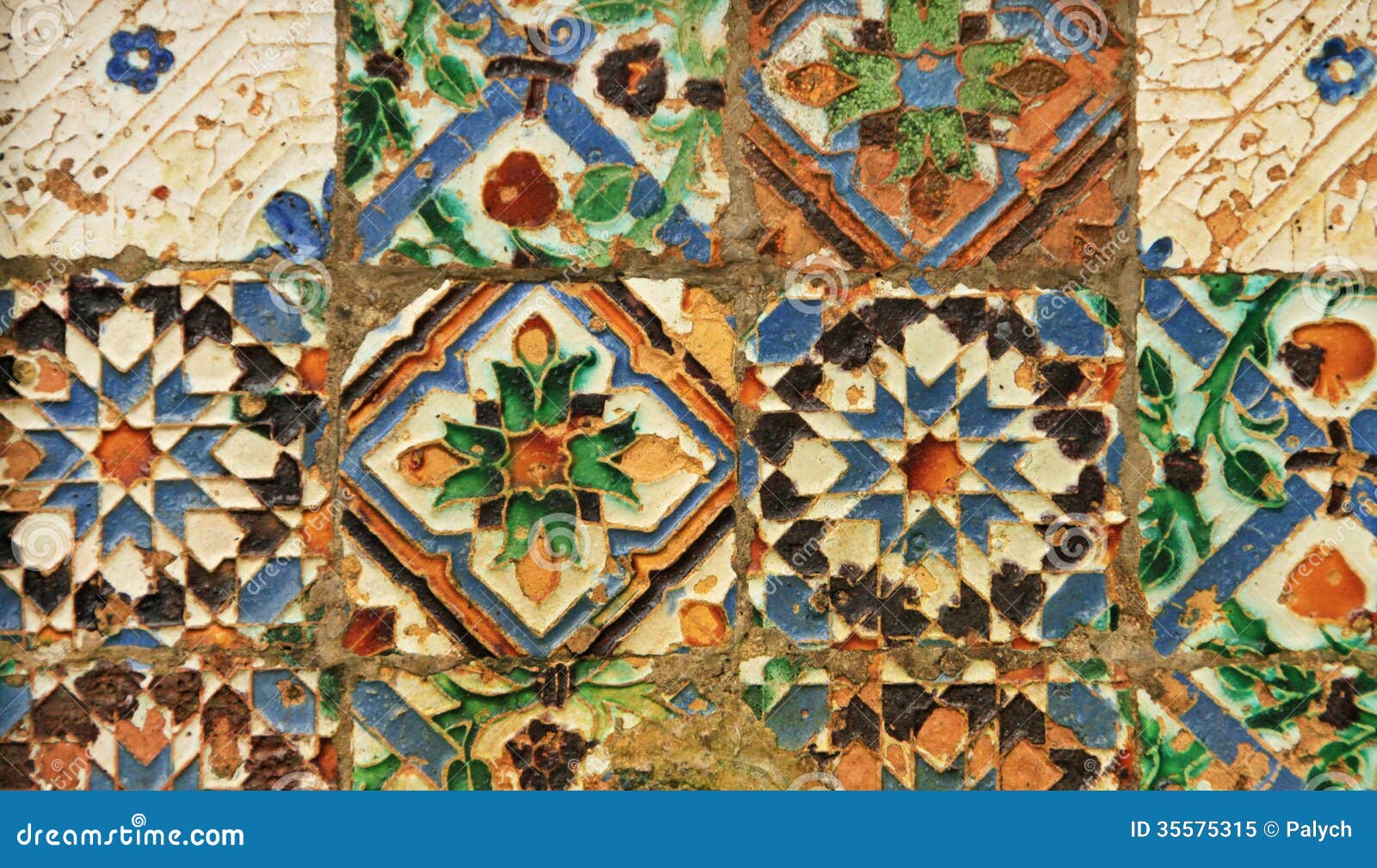 Azulejo image stock. Image du antique, mosaïque, détail - 35575315