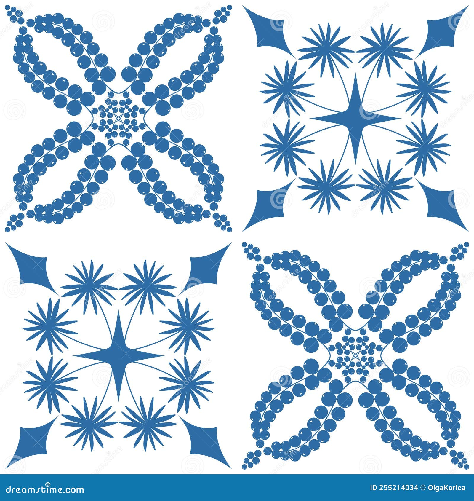 Azulejo Blue Seamless Pattern, Traditional Spanish Pattern for Interior ...