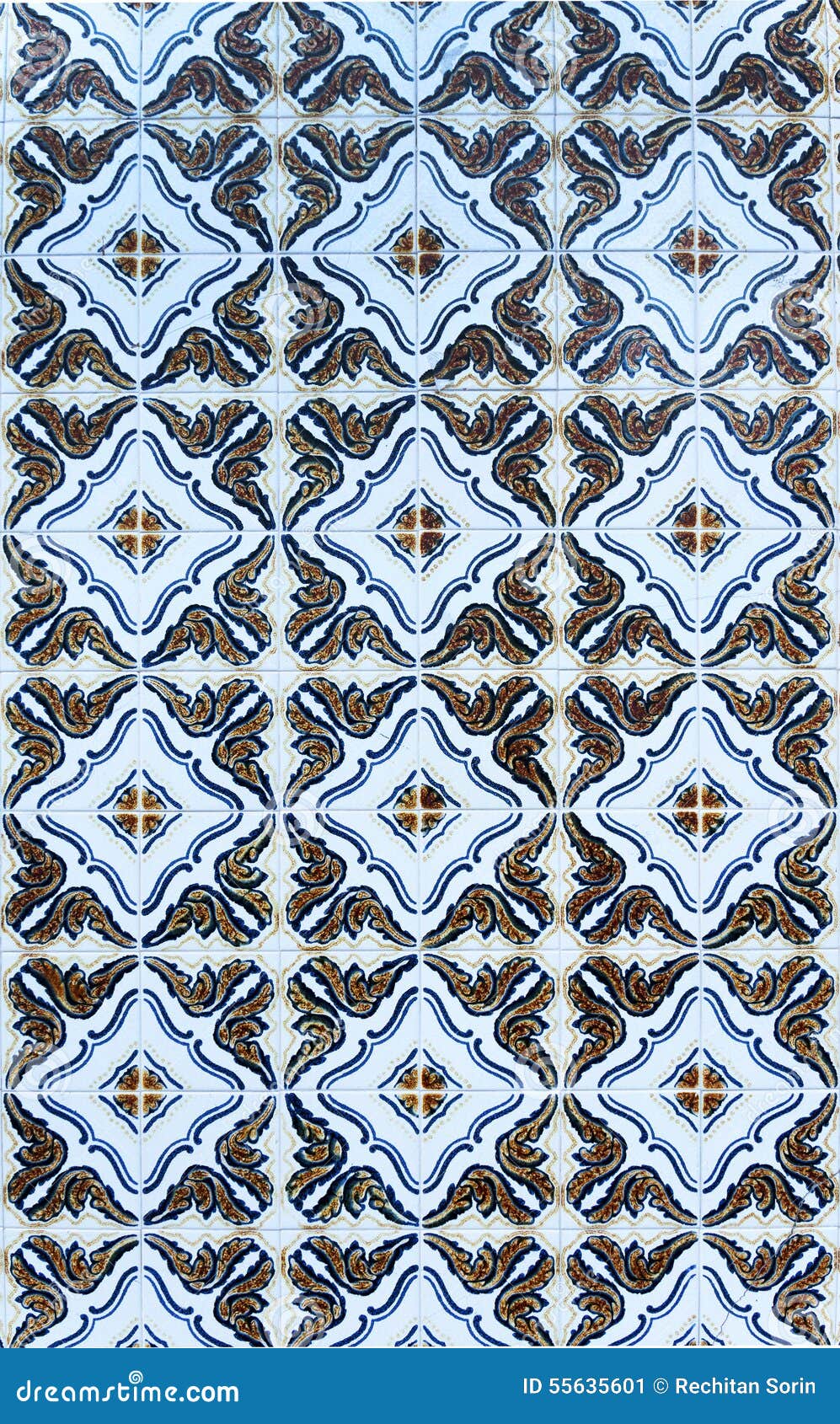 Azulejo Portuguese Ceramic Tiles Background Royalty-Free Stock Image ...