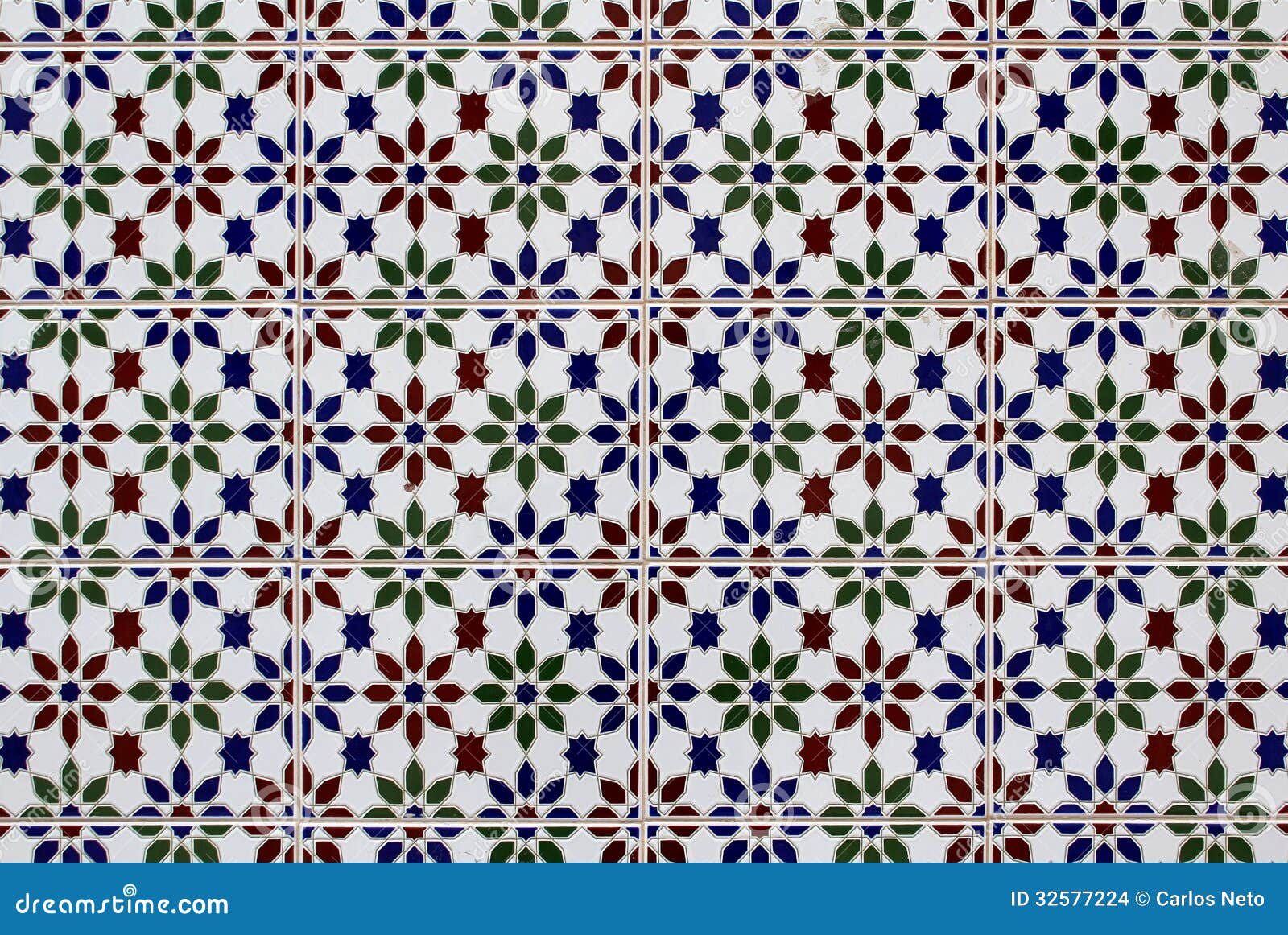 Azulejo Portuguese Traditional Painted Art Tile Texture Stock Photo ...