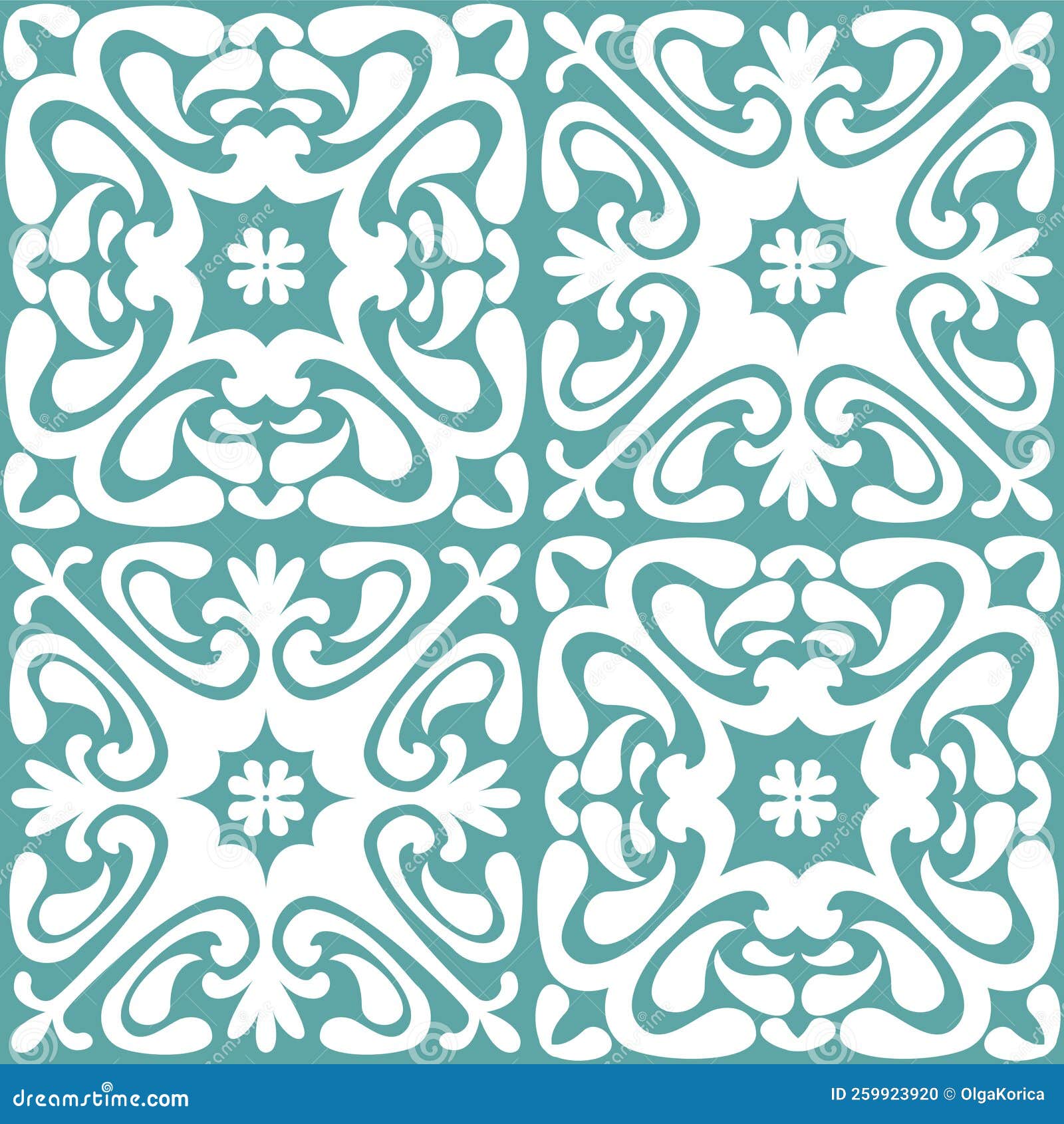 Azulejo Seamless Pattern Ceramic Tile Design Element for Kitchen ...