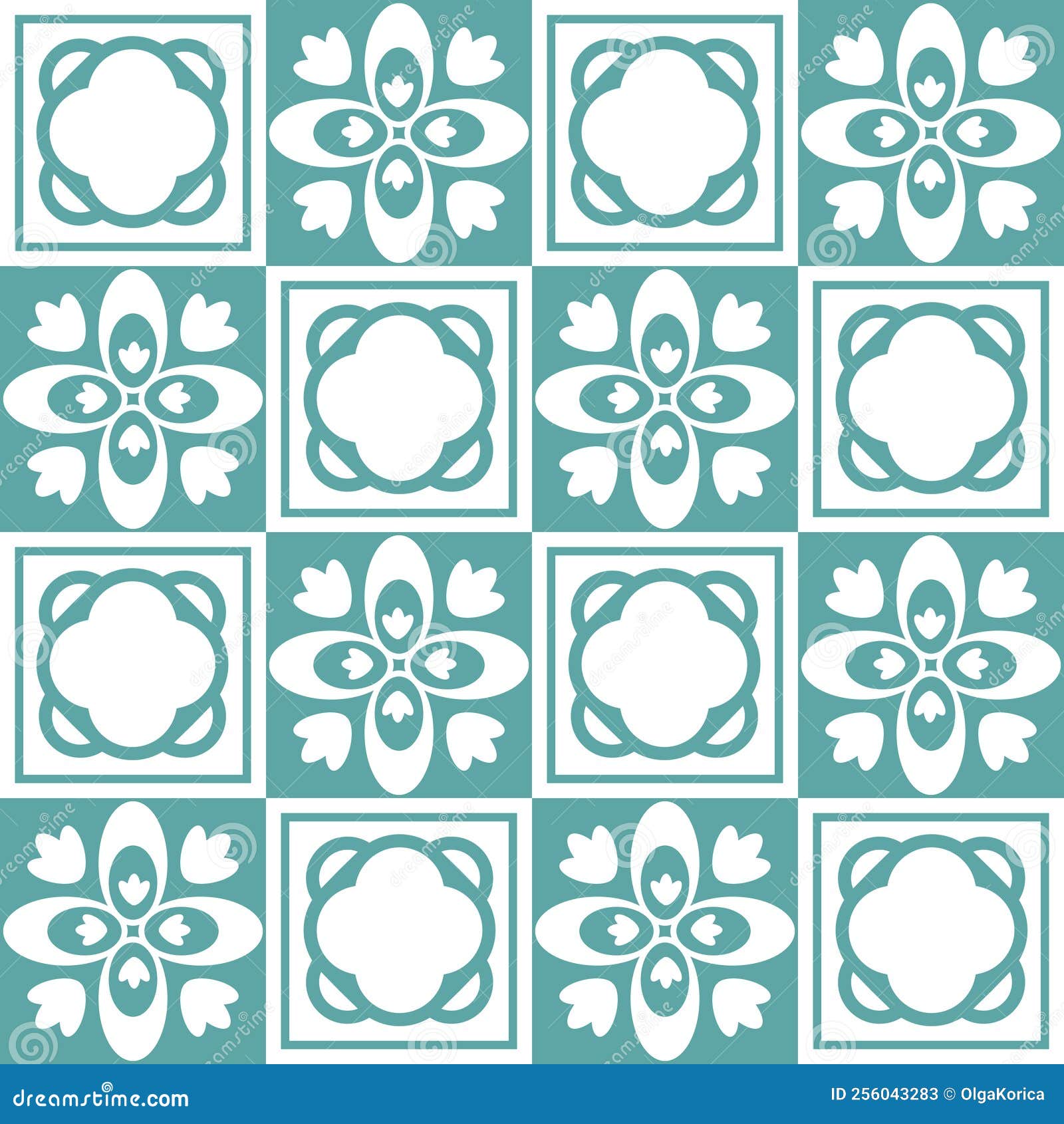 Azulejo Seamless Pattern Stylish Trendy Ceramic Tile Design Element for ...