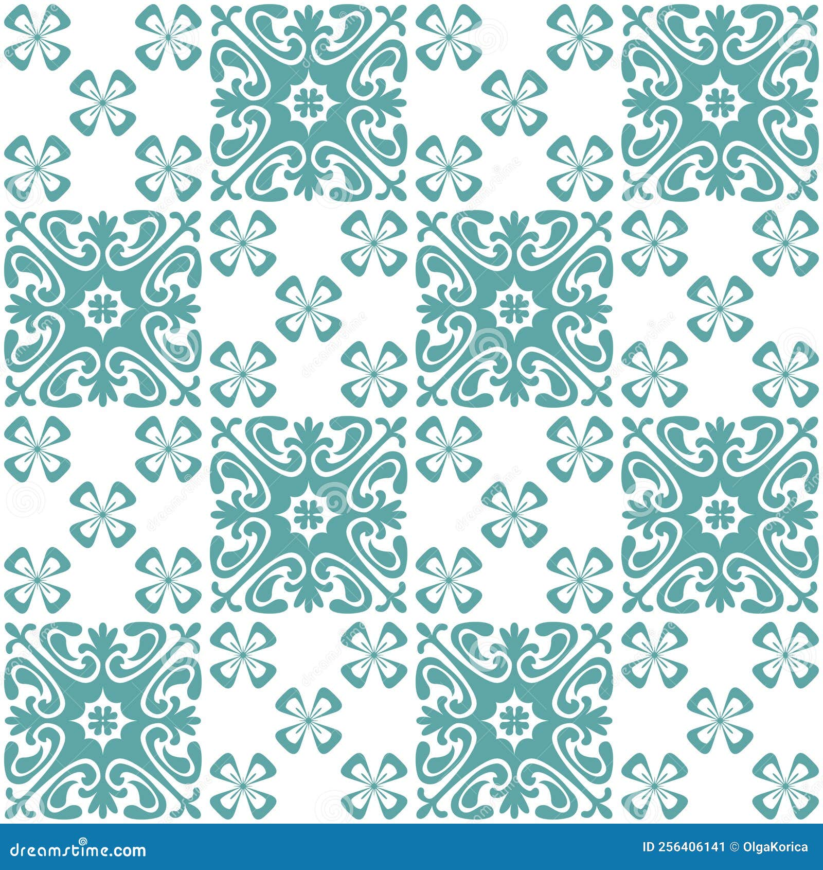 Azulejo Seamless Pattern Stylish Trendy Ceramic Tile Design Element for ...