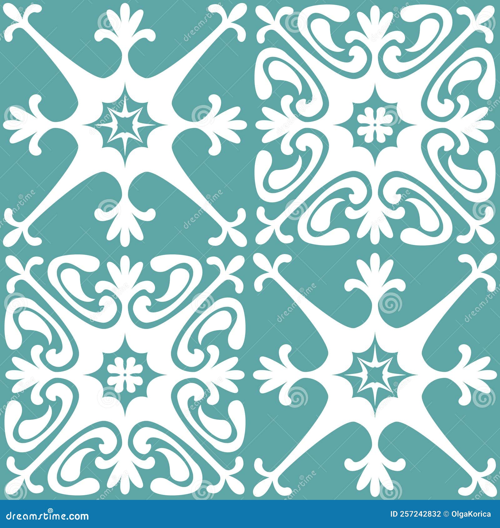 Azulejo Seamless Pattern Stylish Trendy Ceramic Tile Design Element for ...