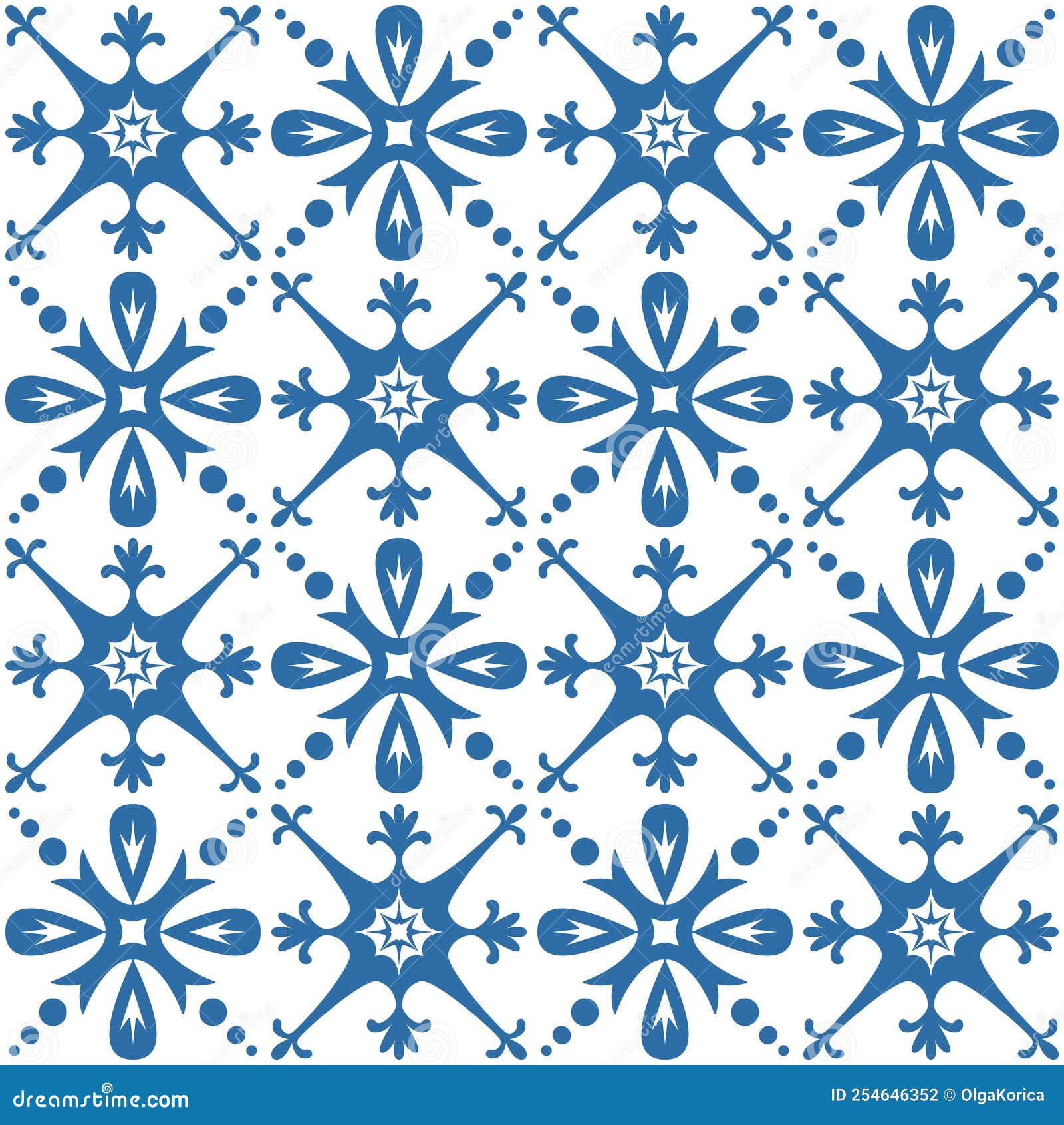Azulejo Square Ceramic Spanish Tile Design, Retro Geometric Vector ...