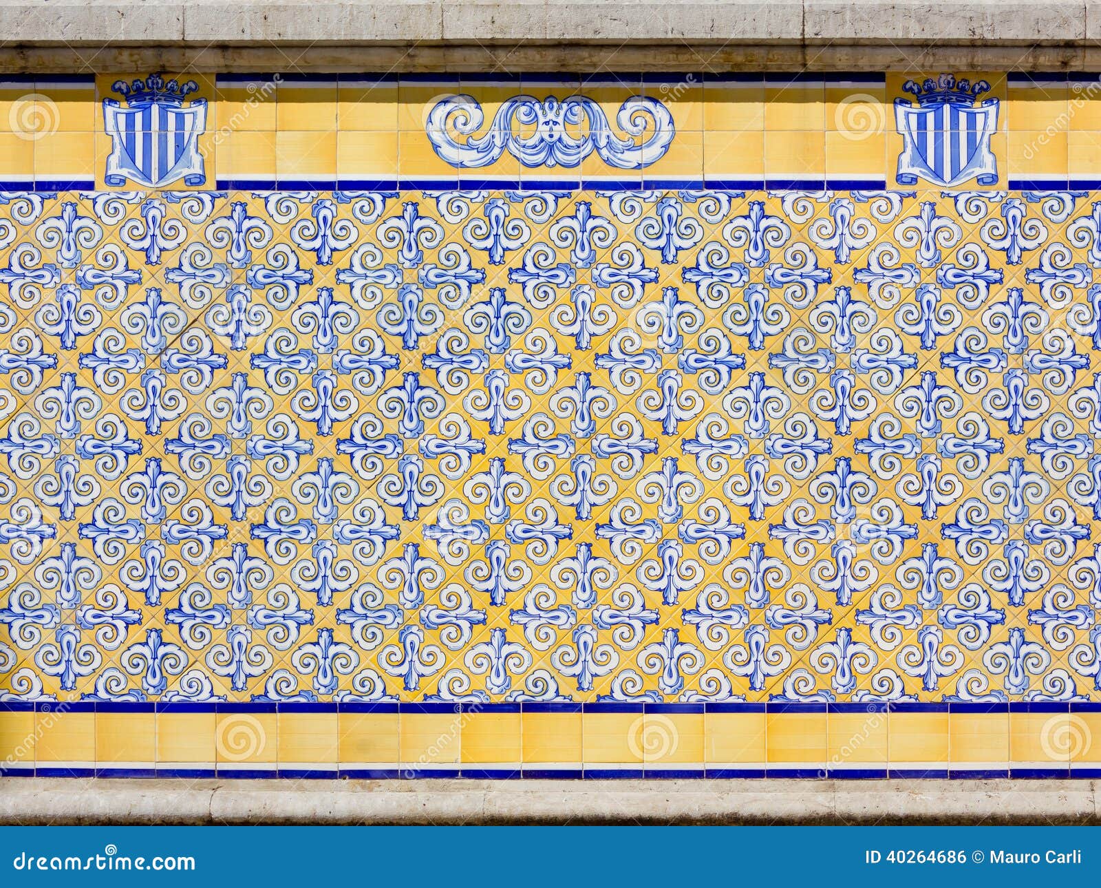 Azulejos on a Building Exterior Stock Photo - Image of coat, eaves ...