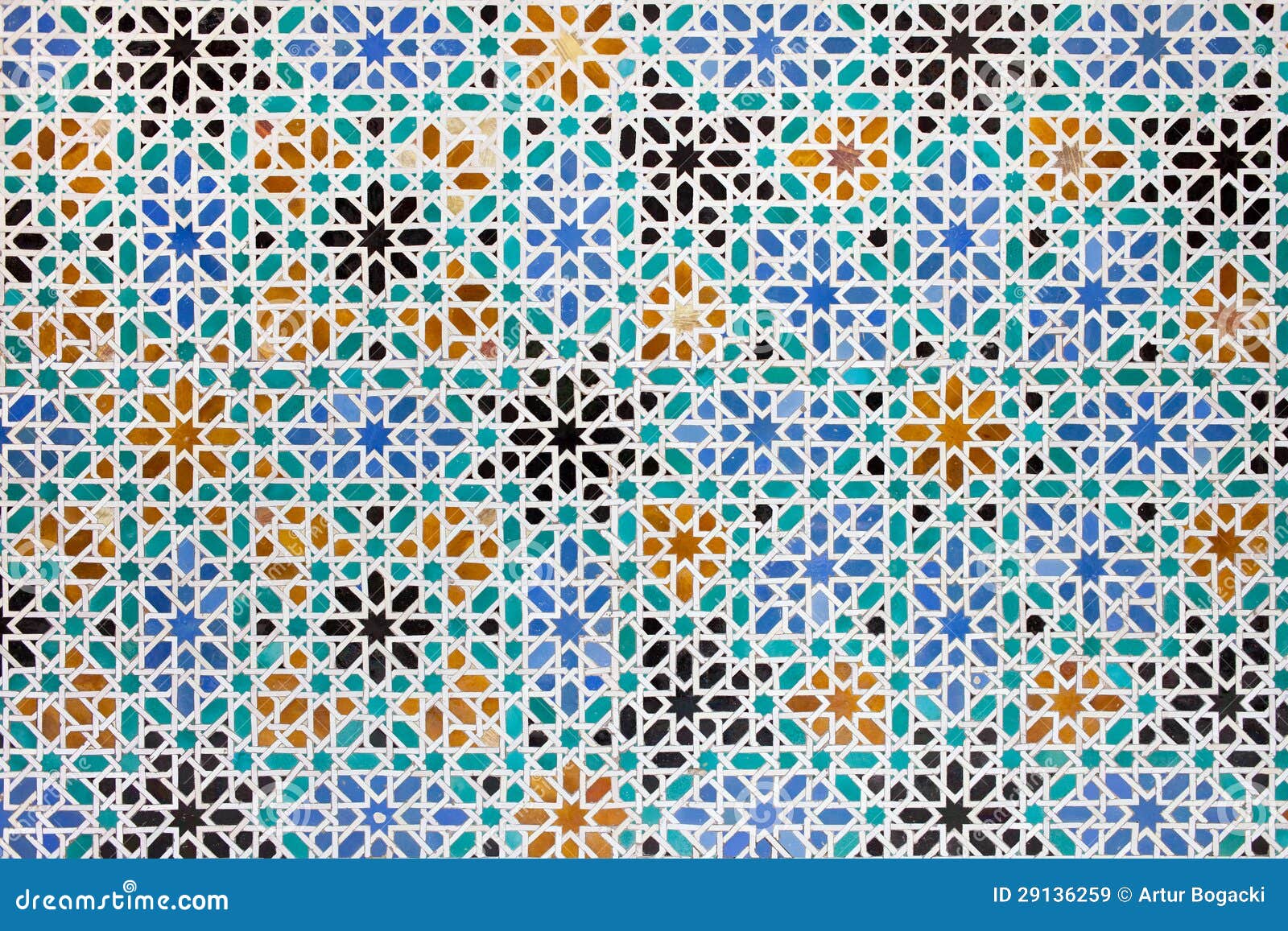 Azulejos Tiles in Mudejar Style Background Stock Image - Image of spain ...