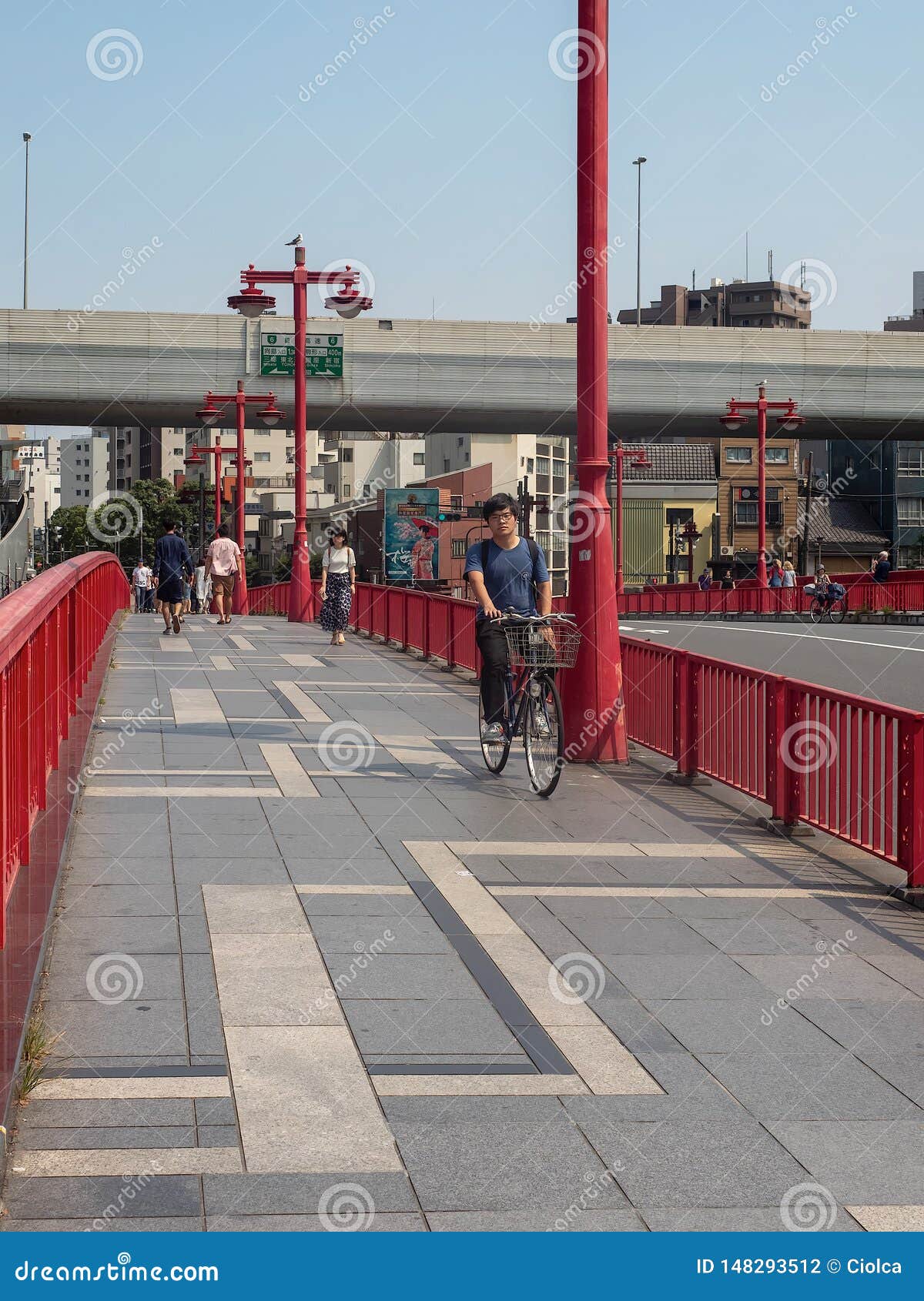 Azuma Bridge Over Sumida River in Tokyo, Japan Editorial Photography ...