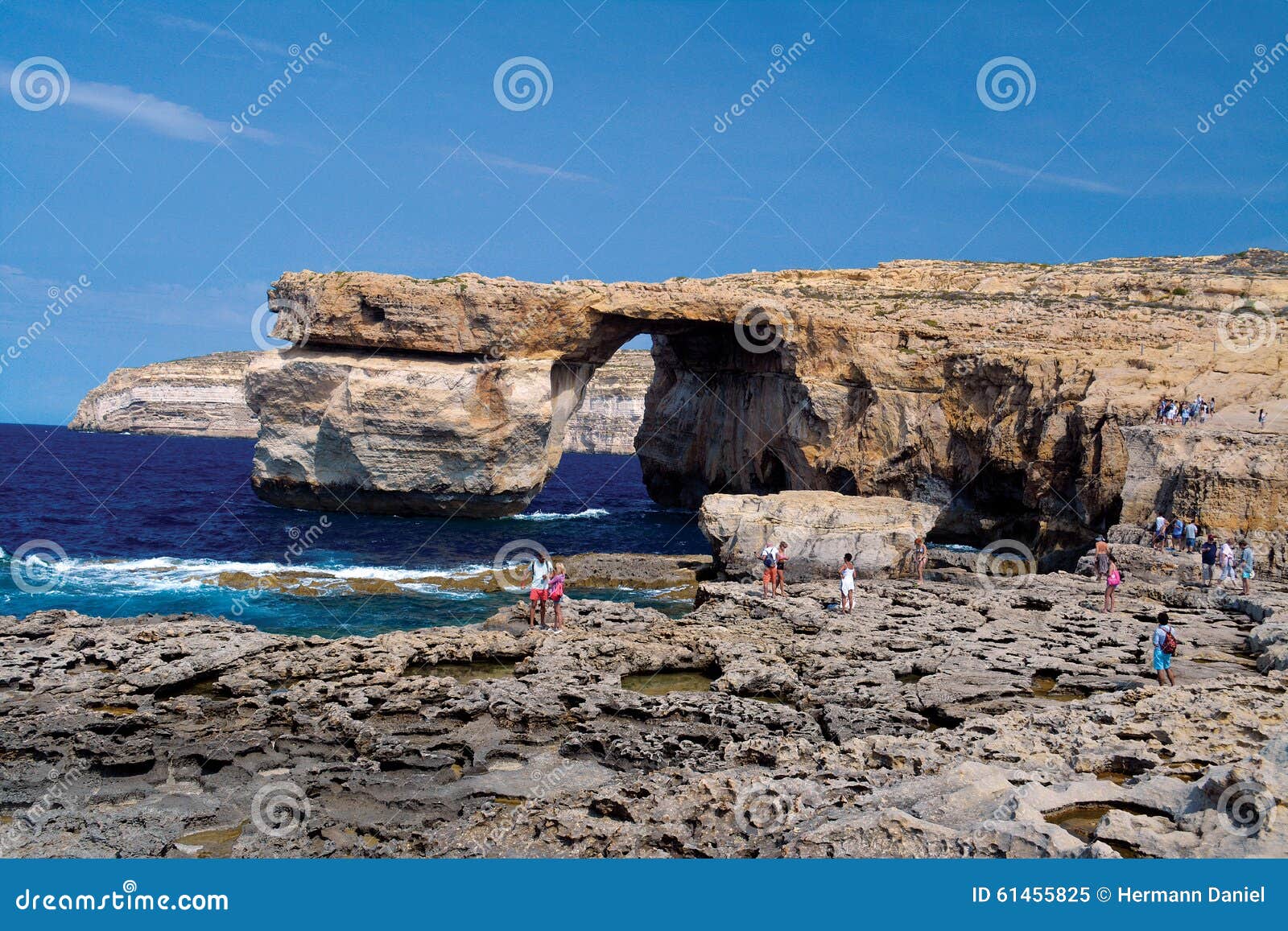 Azur Window at Gozo (Dwejra) Stock Image - Image of hungarian, rocky ...