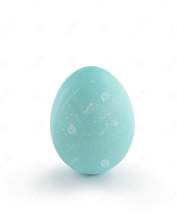Azure Blue Easter Egg Isolated on White Background Stock Image - Image ...