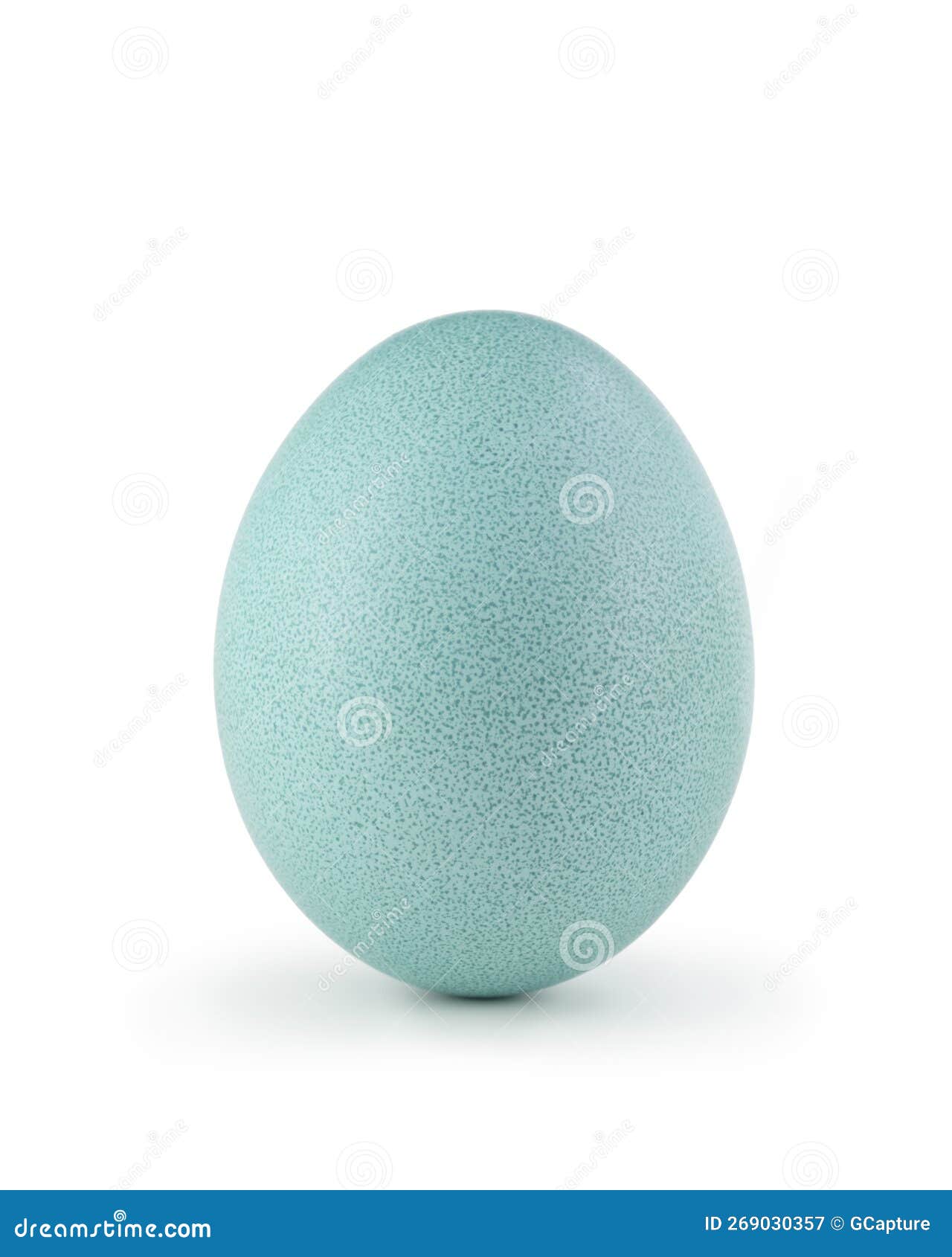 Azure Blue Easter Egg Isolated on White Background Stock Image - Image ...